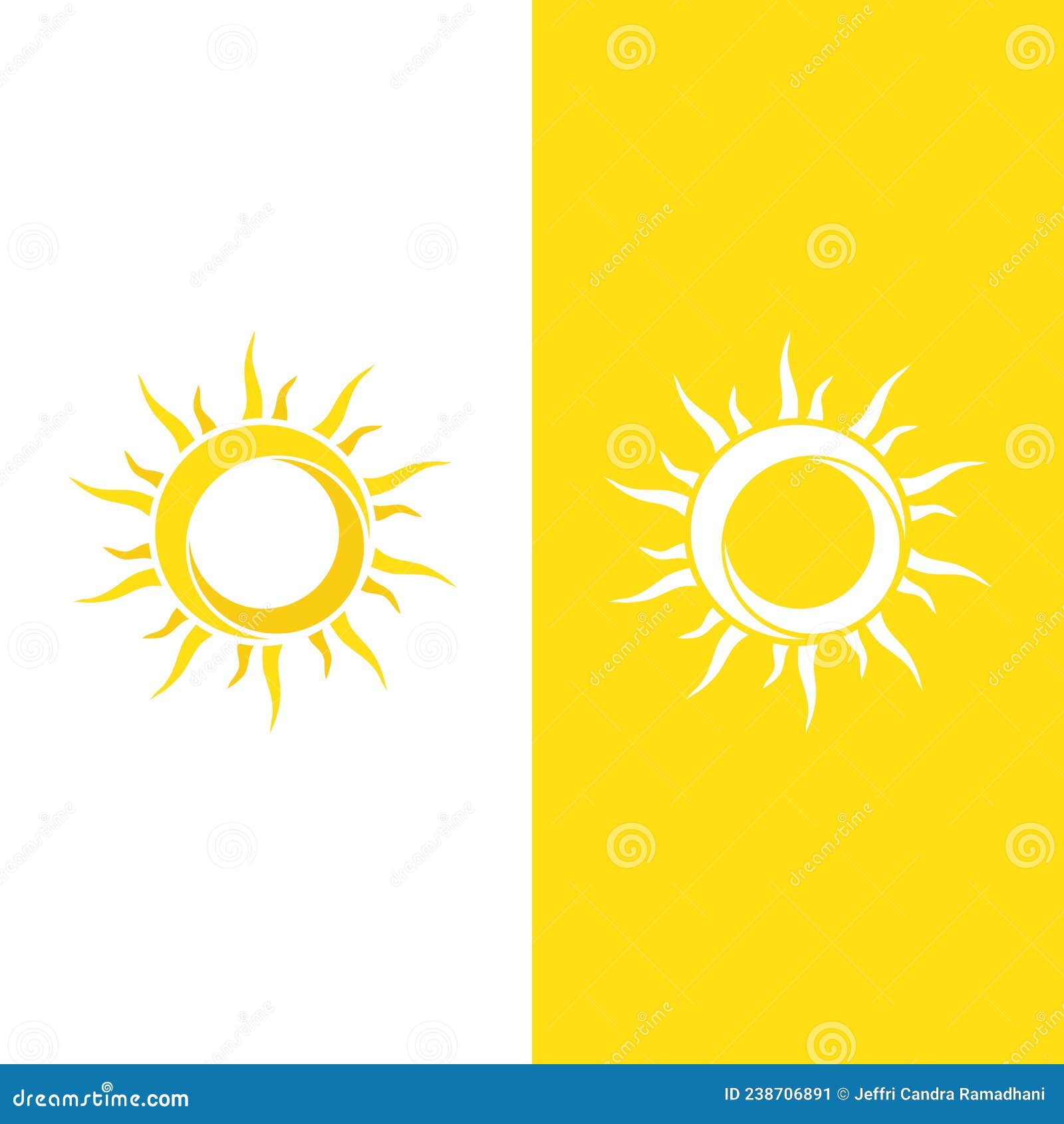 Sun Vector Illustration Icon Logo Stock Vector - Illustration of summer ...