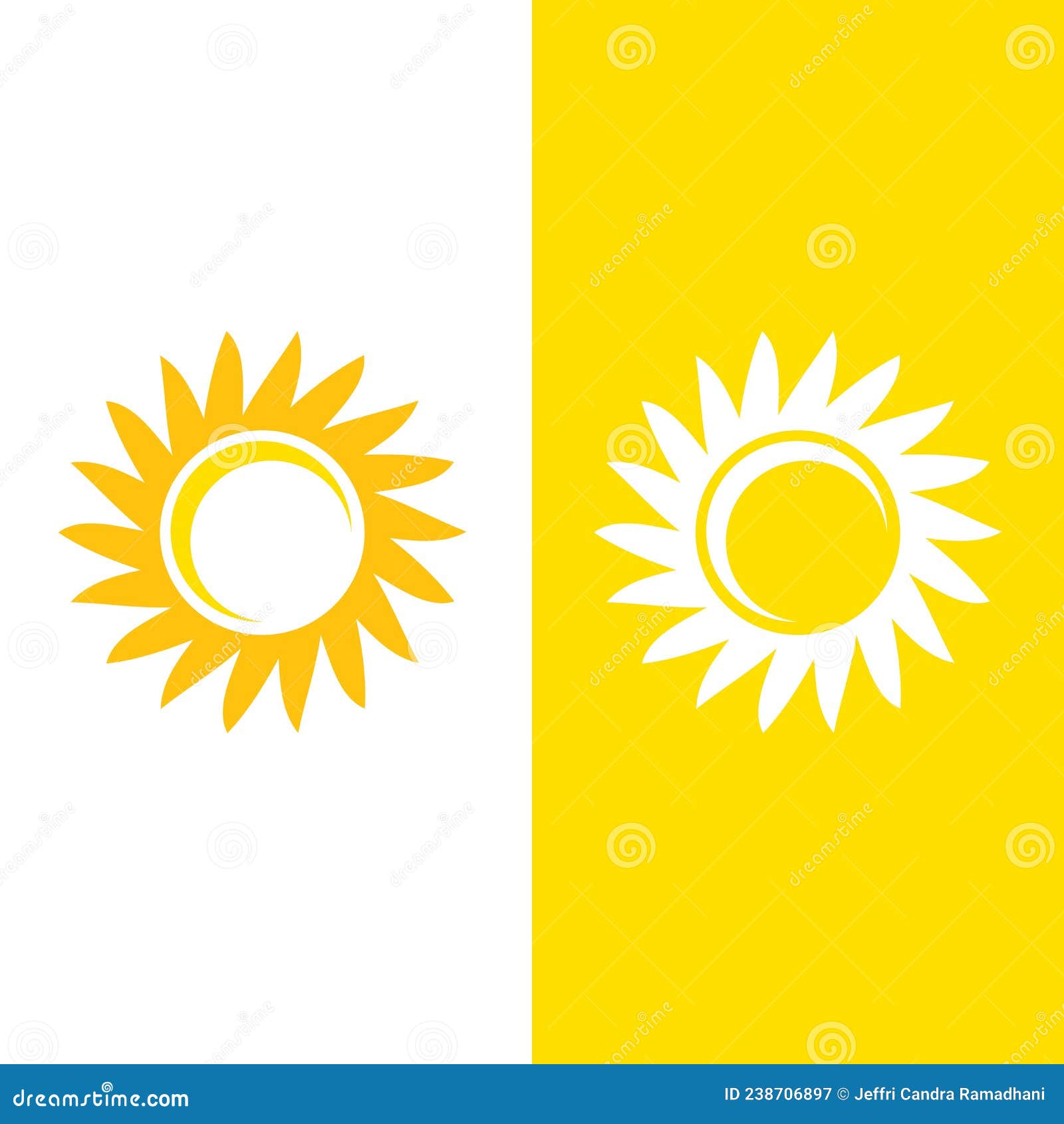 Sun Vector Illustration Icon Logo Stock Vector - Illustration of bright ...