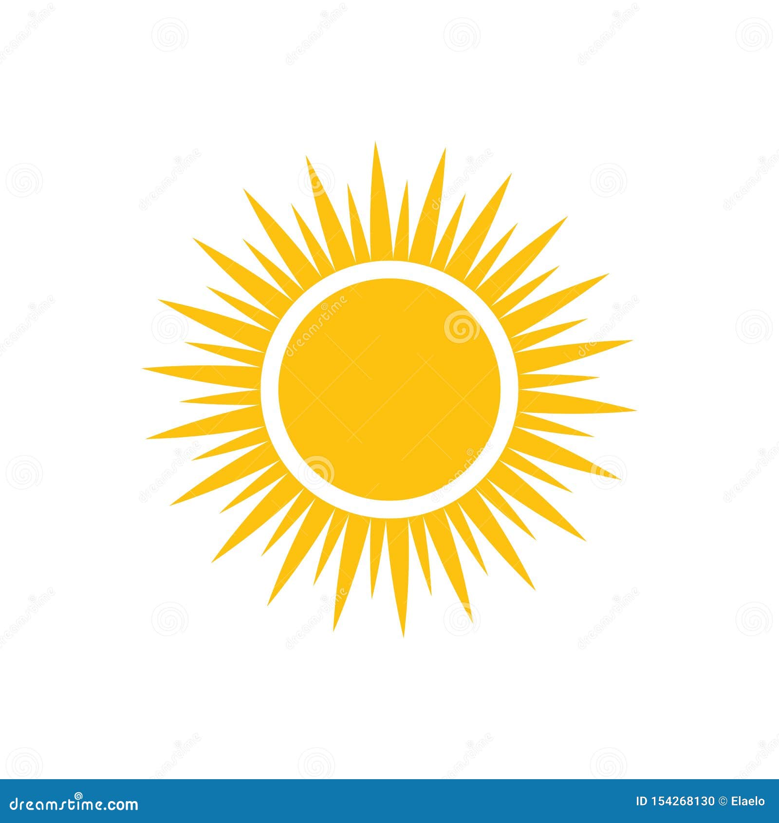 Sun Vector Illustration Icon Stock Vector - Illustration of climate ...