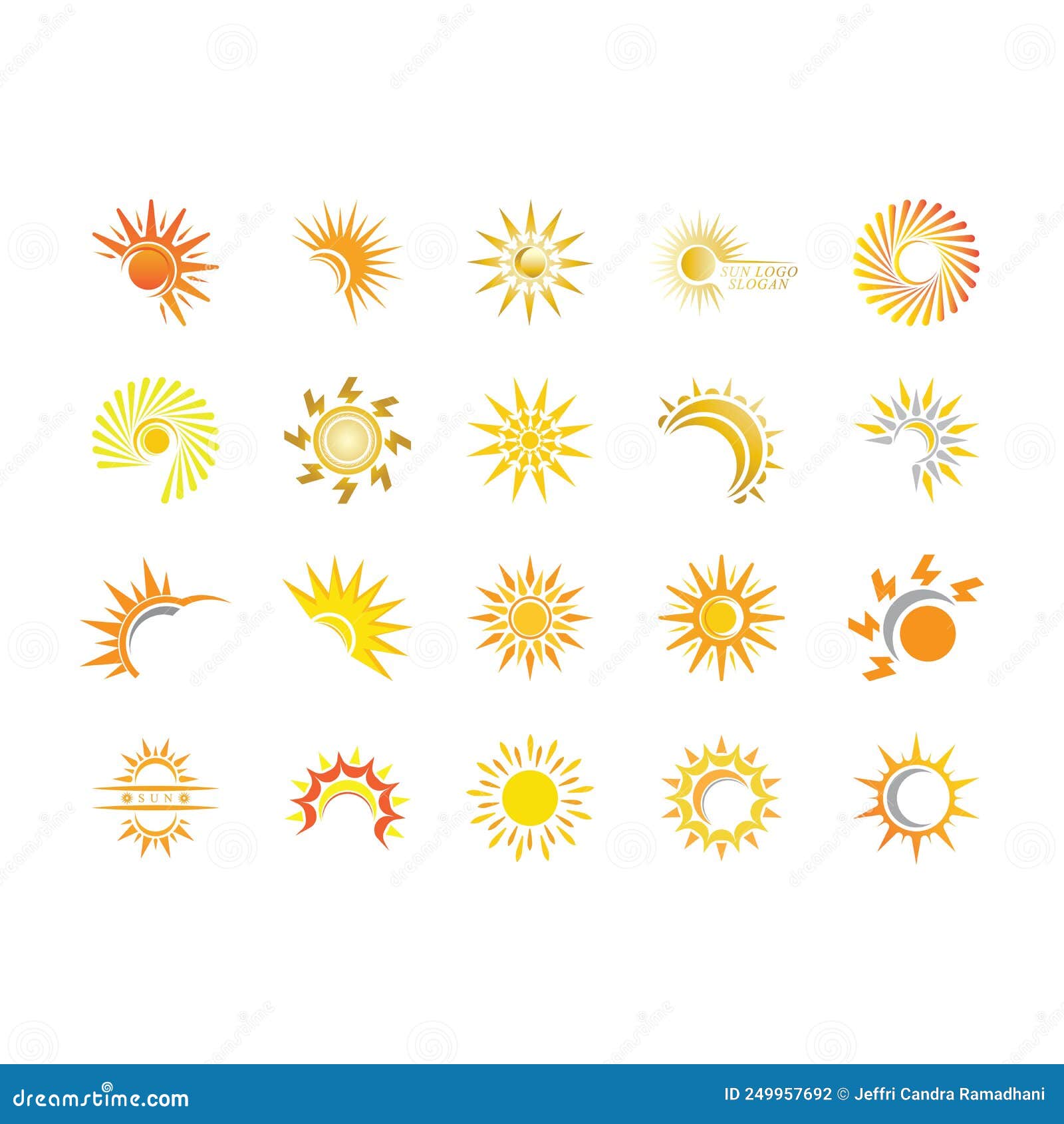 Sun Vector Illustration Icon Stock Vector - Illustration of horizon ...