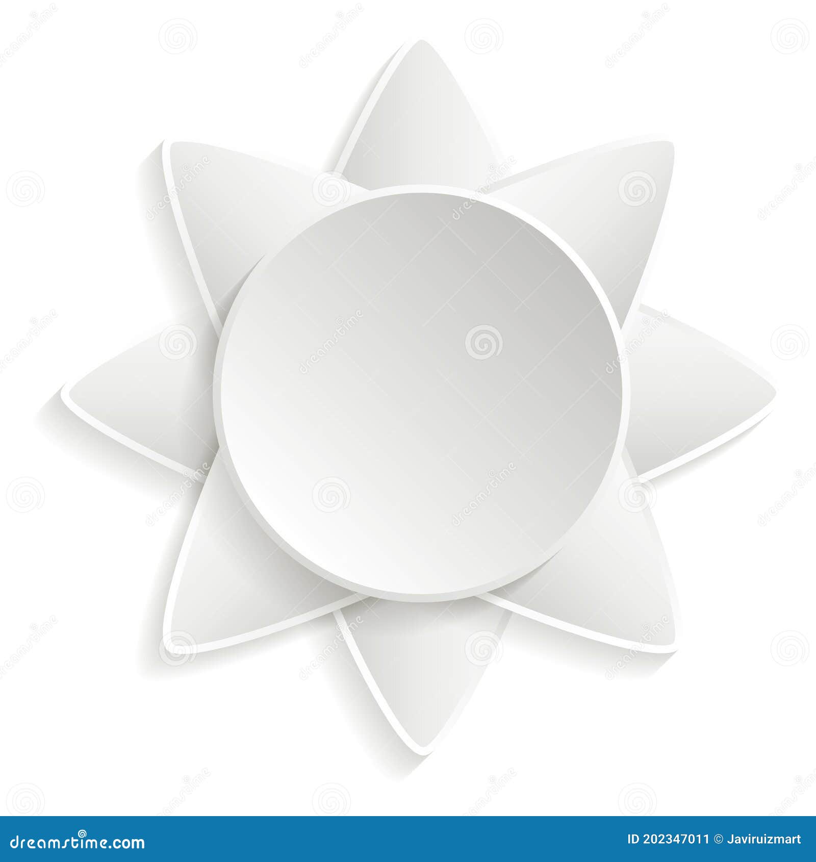 Sun, paper cut style stock illustration. Illustration of modern - 202347011