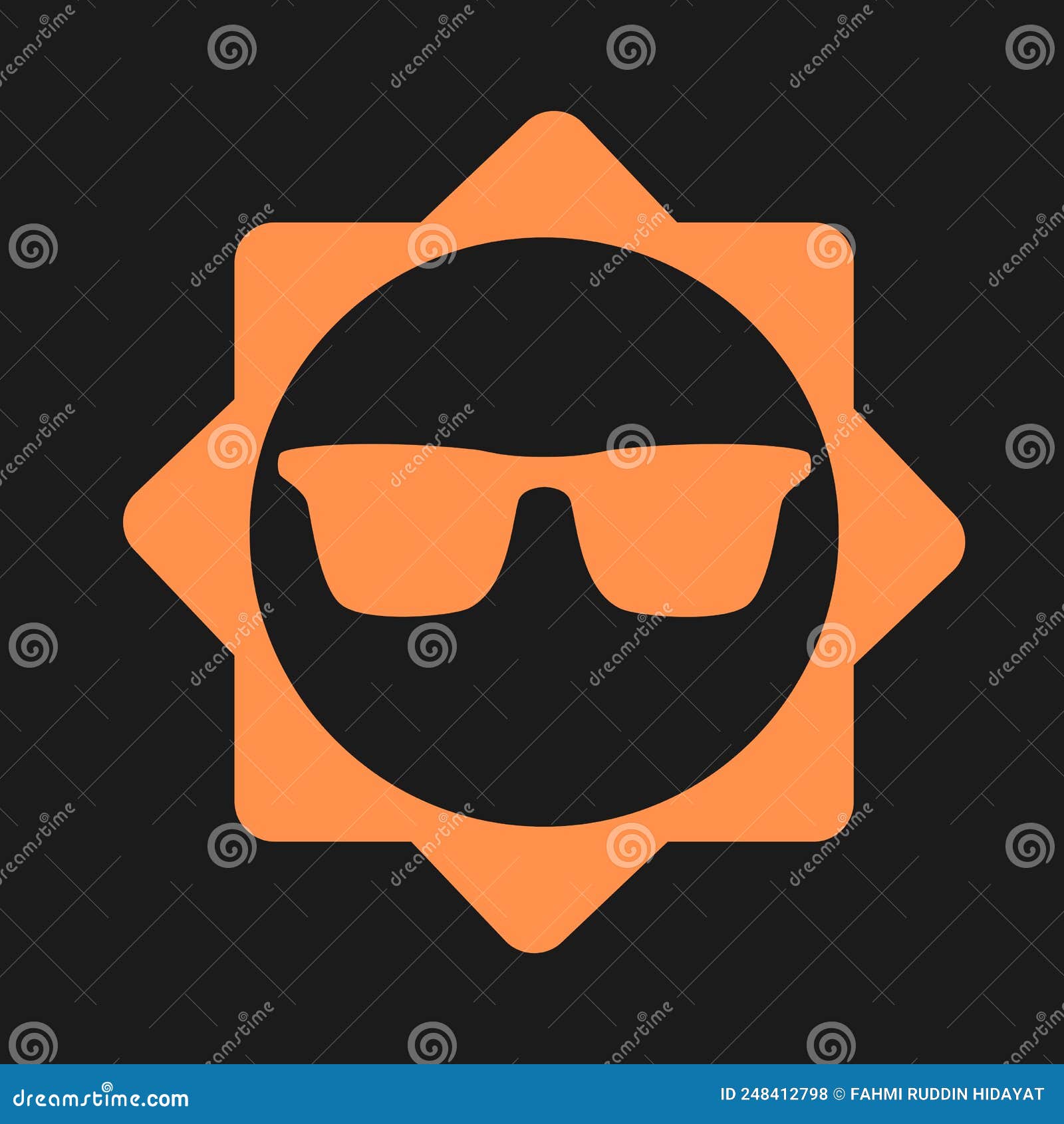 Sun Vector Logo, Glasses Vector Logo, Suitable for Labels. Stock Vector ...