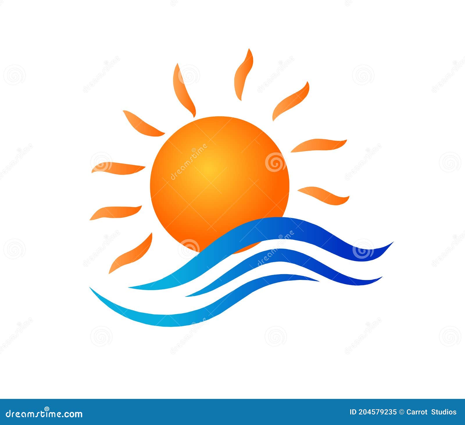 Sun Set and Sun Rise Vector Logo Template Illustration Yellow Design ...