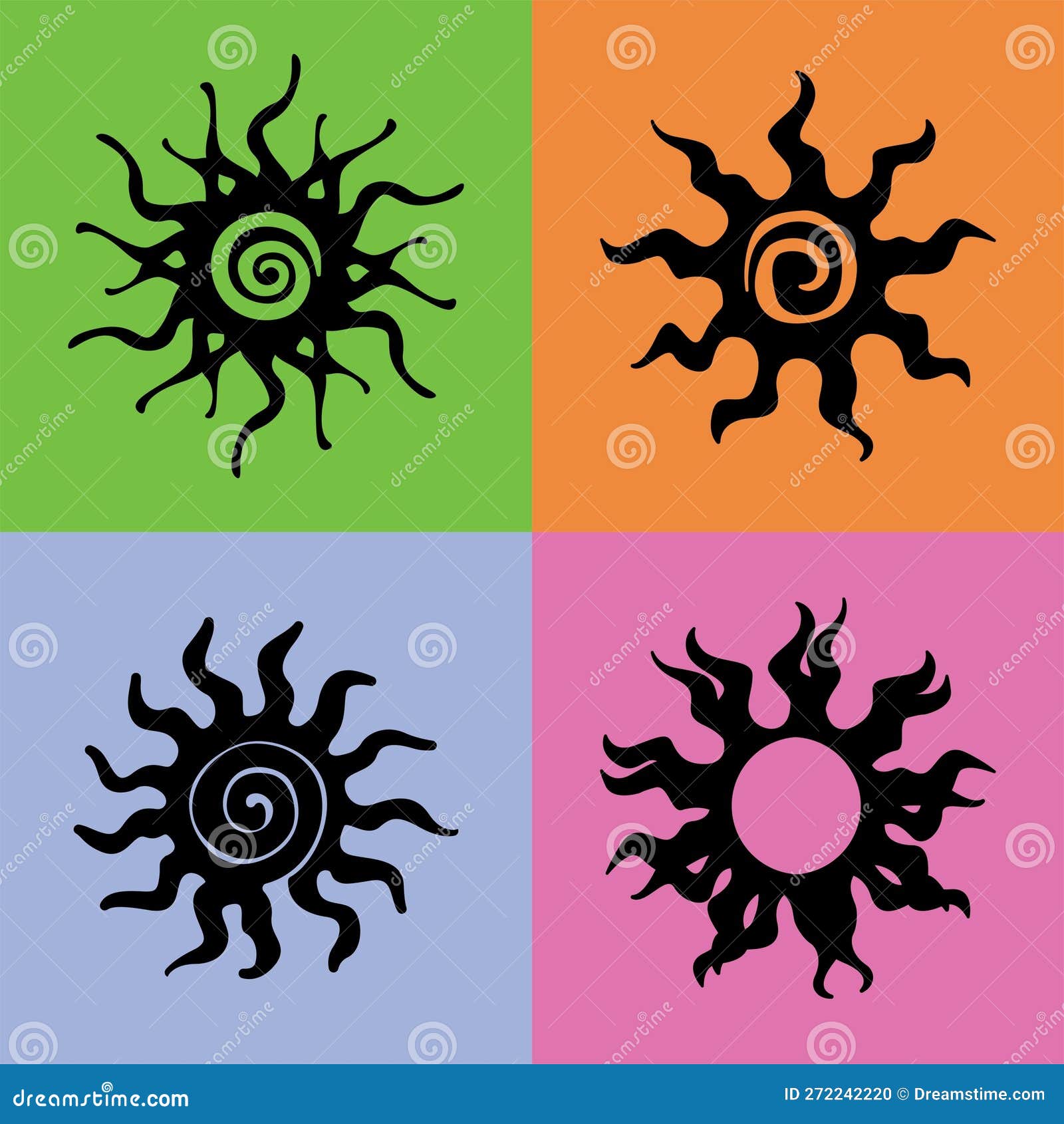 Sun Vector Mayan Solar System Sol Ethnic Pattern Element Template Clip ...