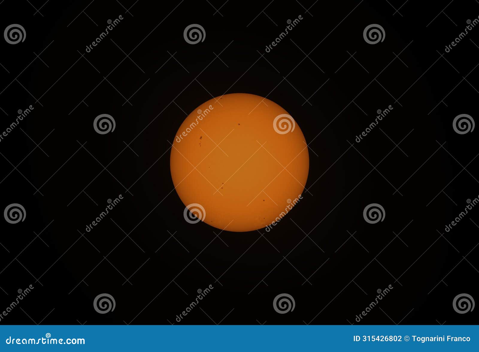 The Sun in Visible Light with Sunspot, April 2024 Stock Photo - Image ...