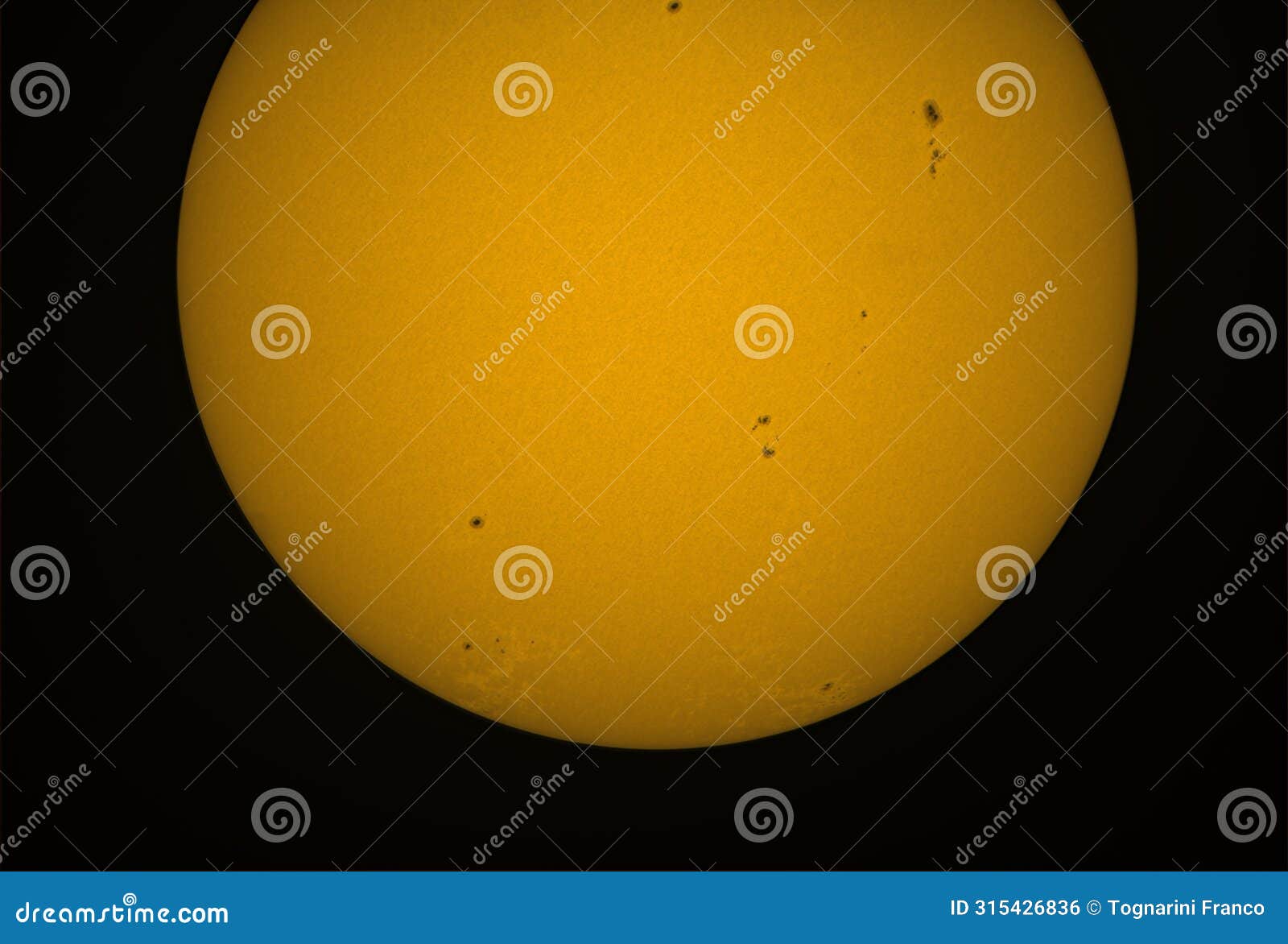 The Sun in Visible Light with Sunspot, April 2024 Stock Photo - Image ...