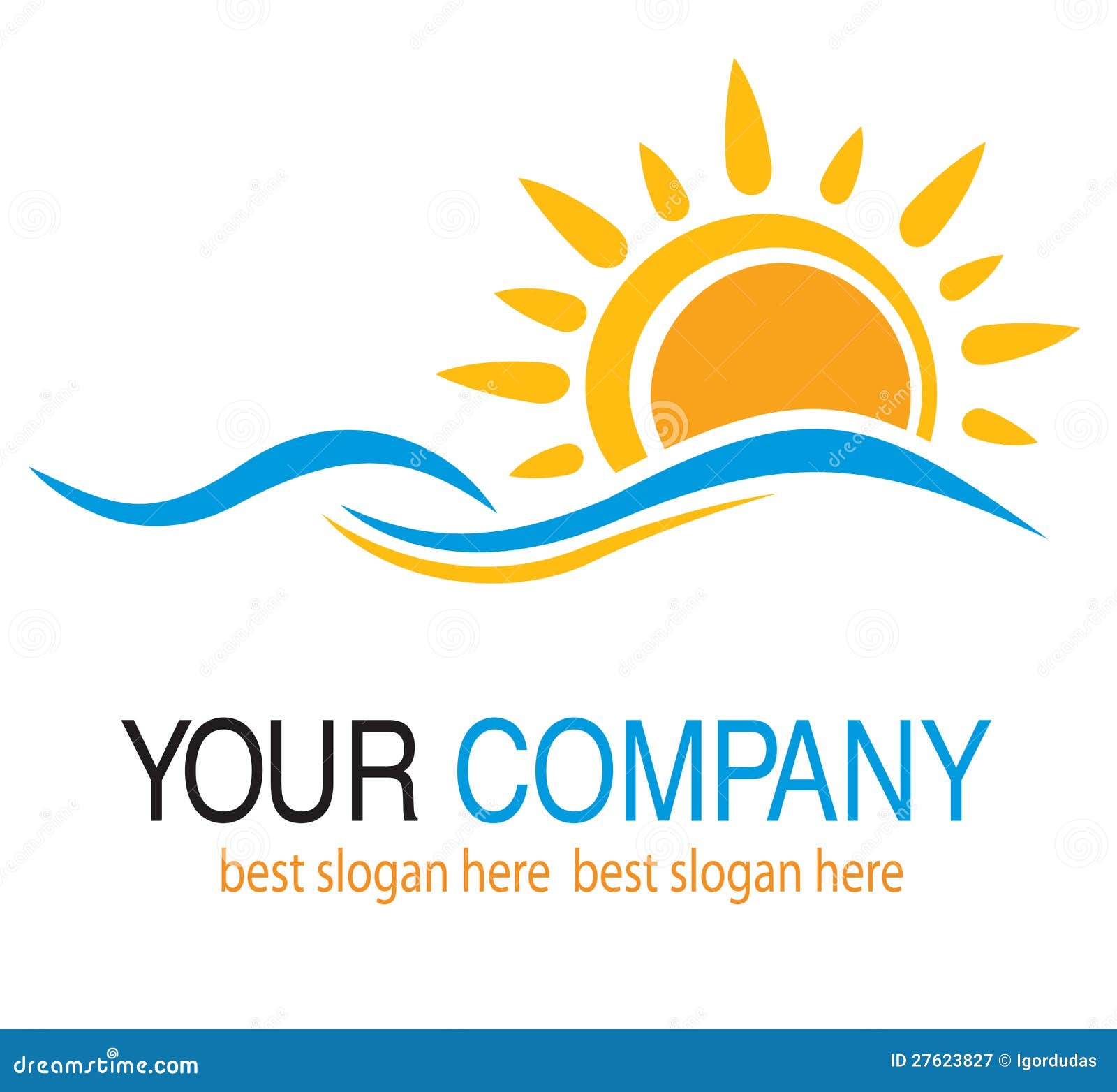 Sun and water stock illustration. Illustration of sunbeam - 27623827