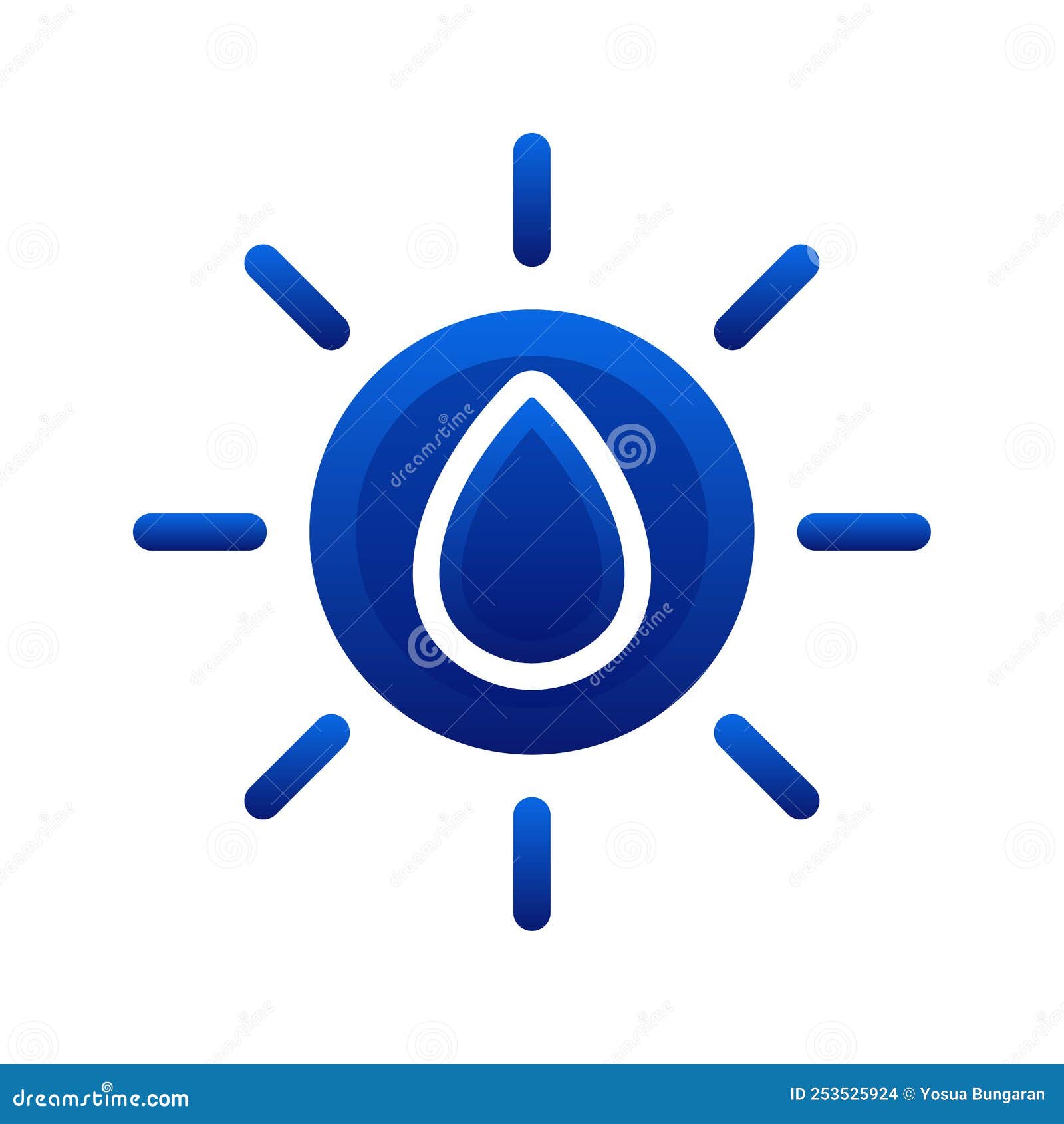 Sun Water Logo Gradient Design Template Icon Element Stock Vector ...