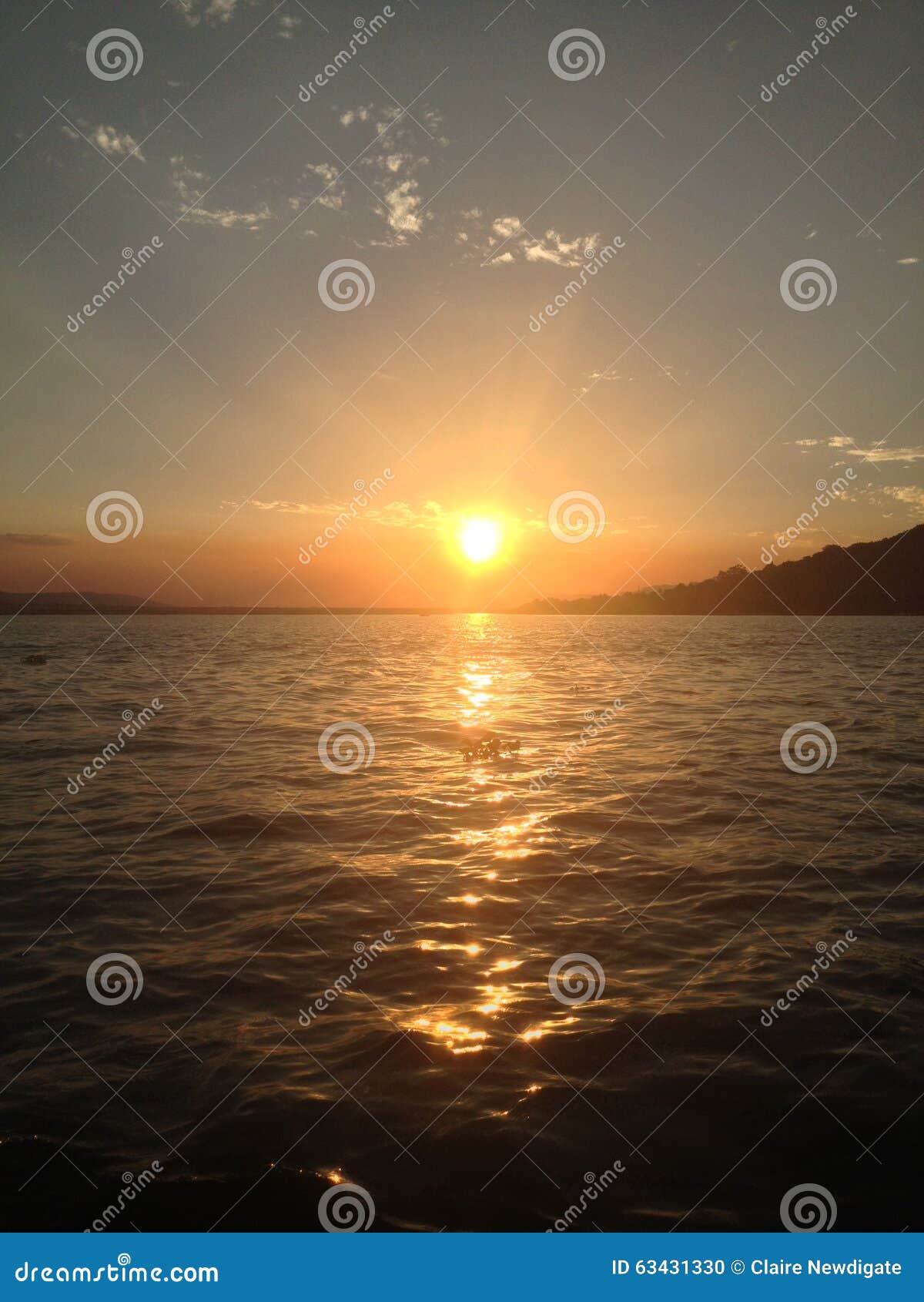 Sun on water stock photo. Image of evening, africa, reflection - 63431330