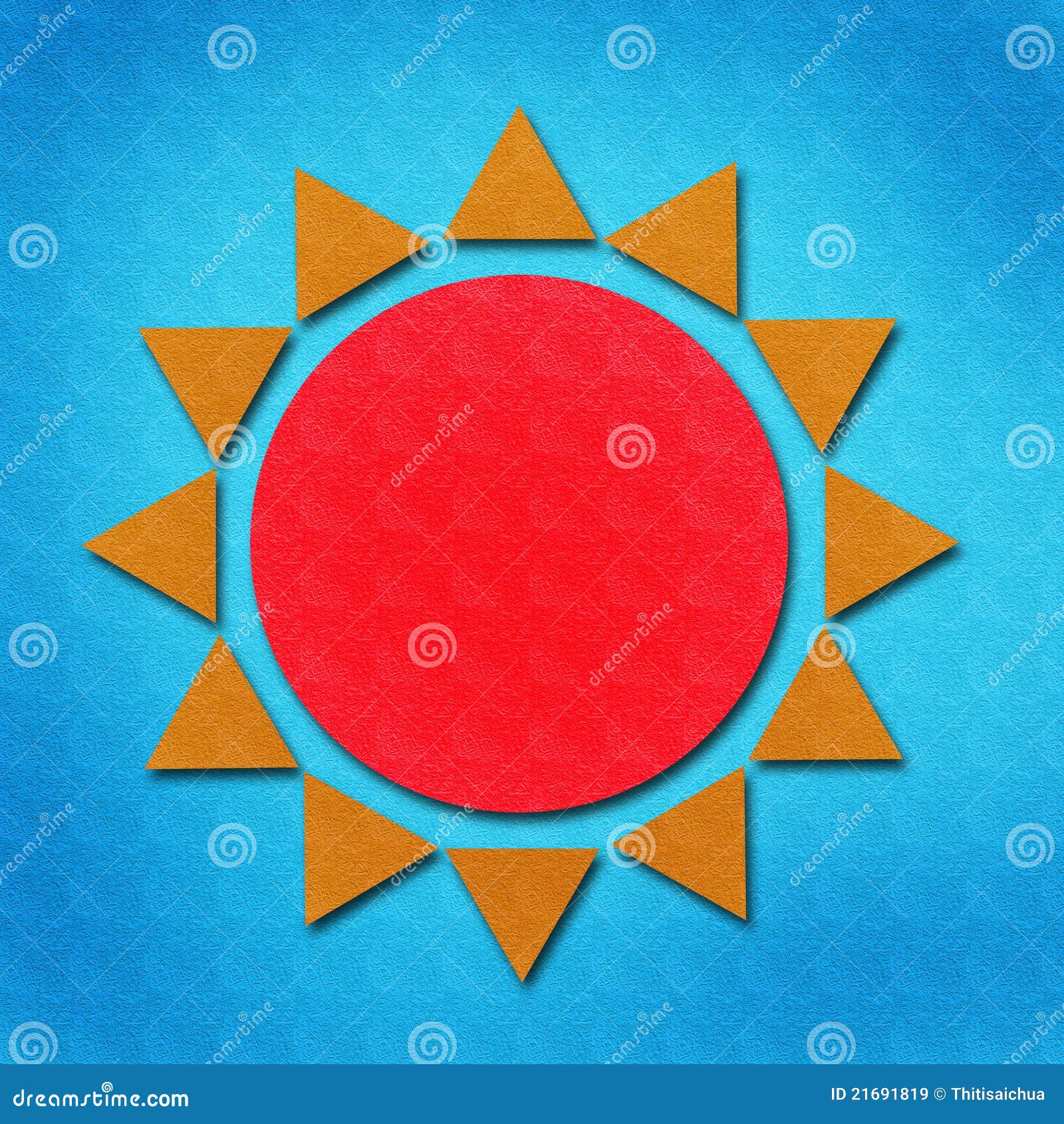 Sun watercolor on paper stock illustration. Illustration of background ...