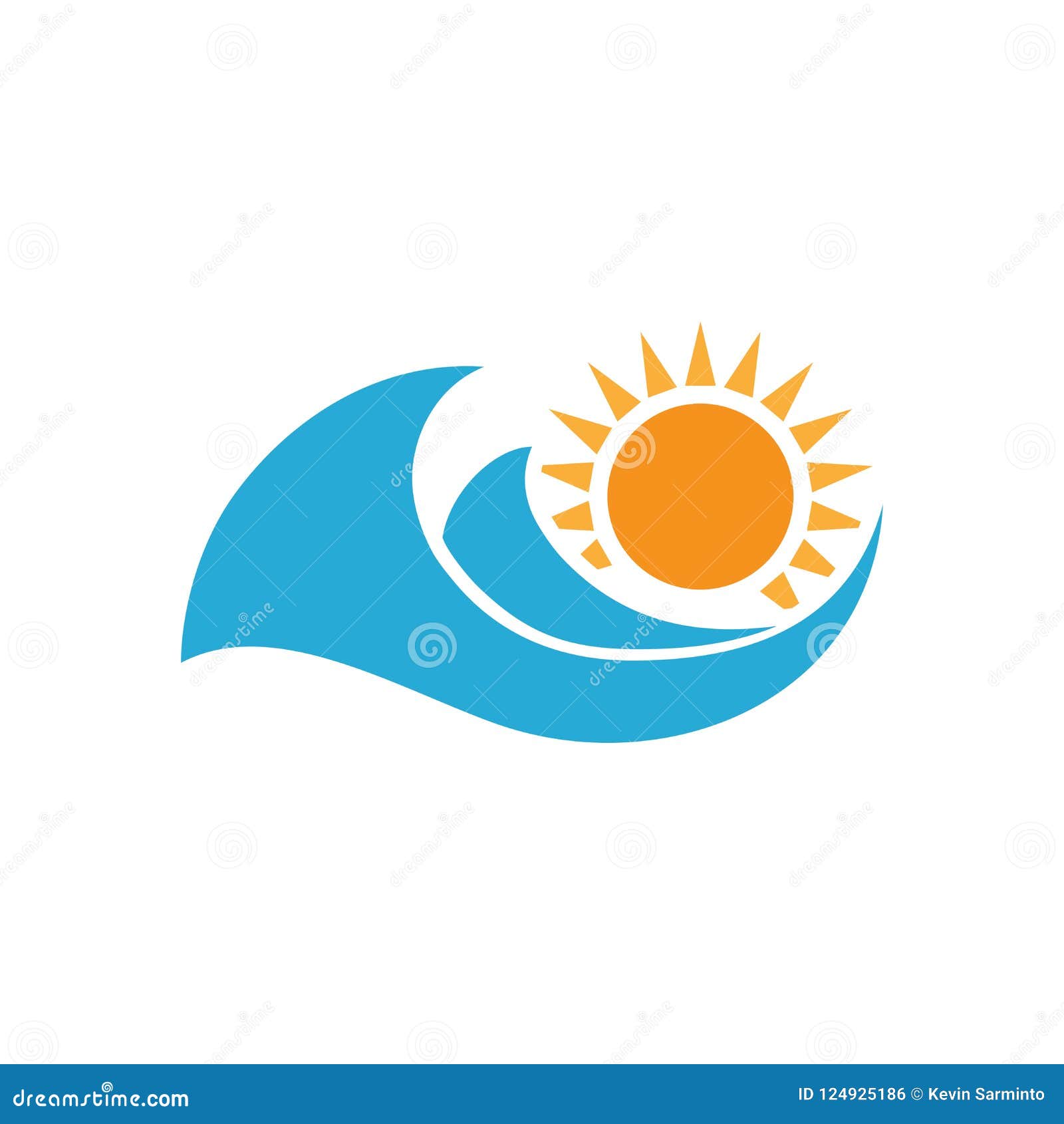 Sun wave logo stock illustration. Illustration of icon - 124925186