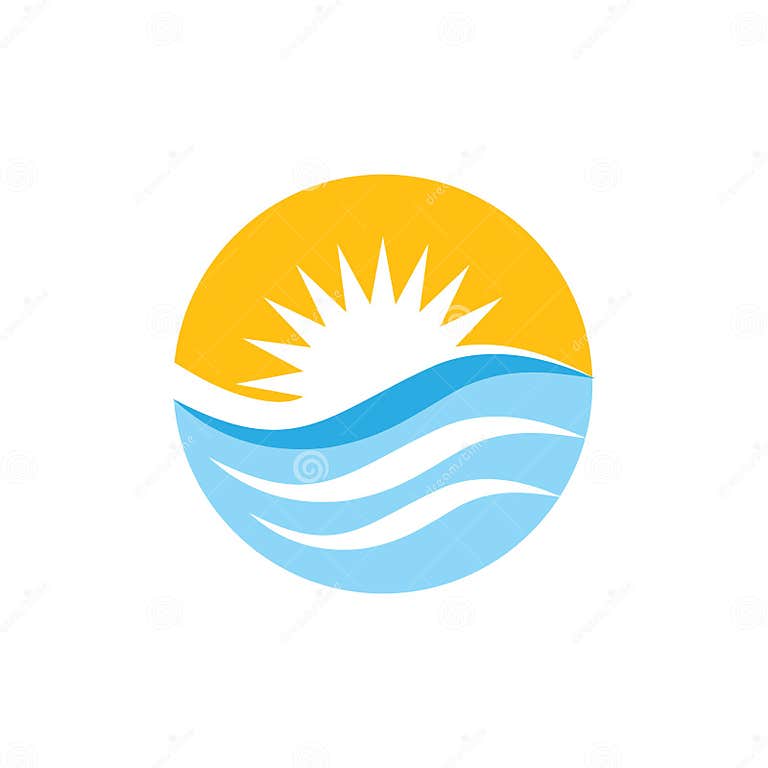 Sun Waves Circle Colorful Logo Vector Stock Vector - Illustration of ...