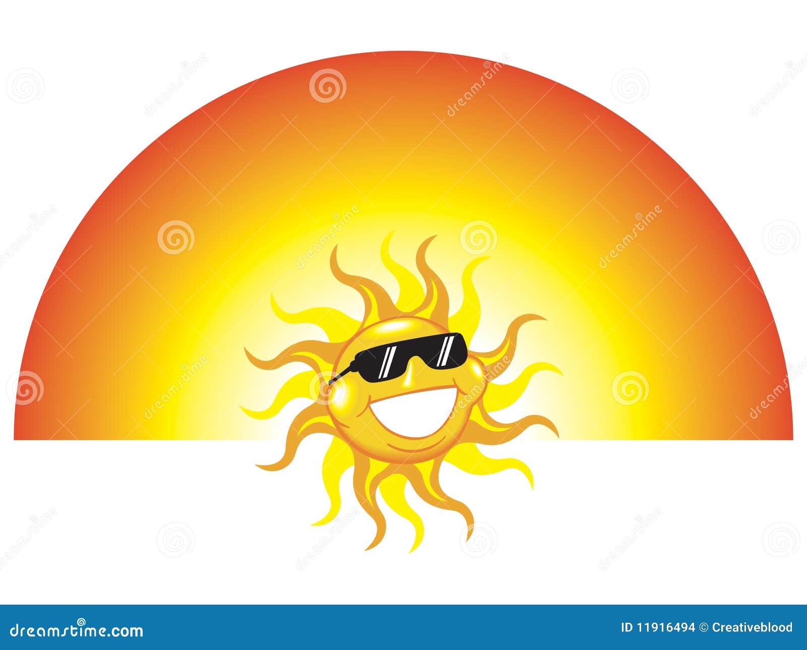Sun wearing sun glasses stock vector. Illustration of sunny - 11916494