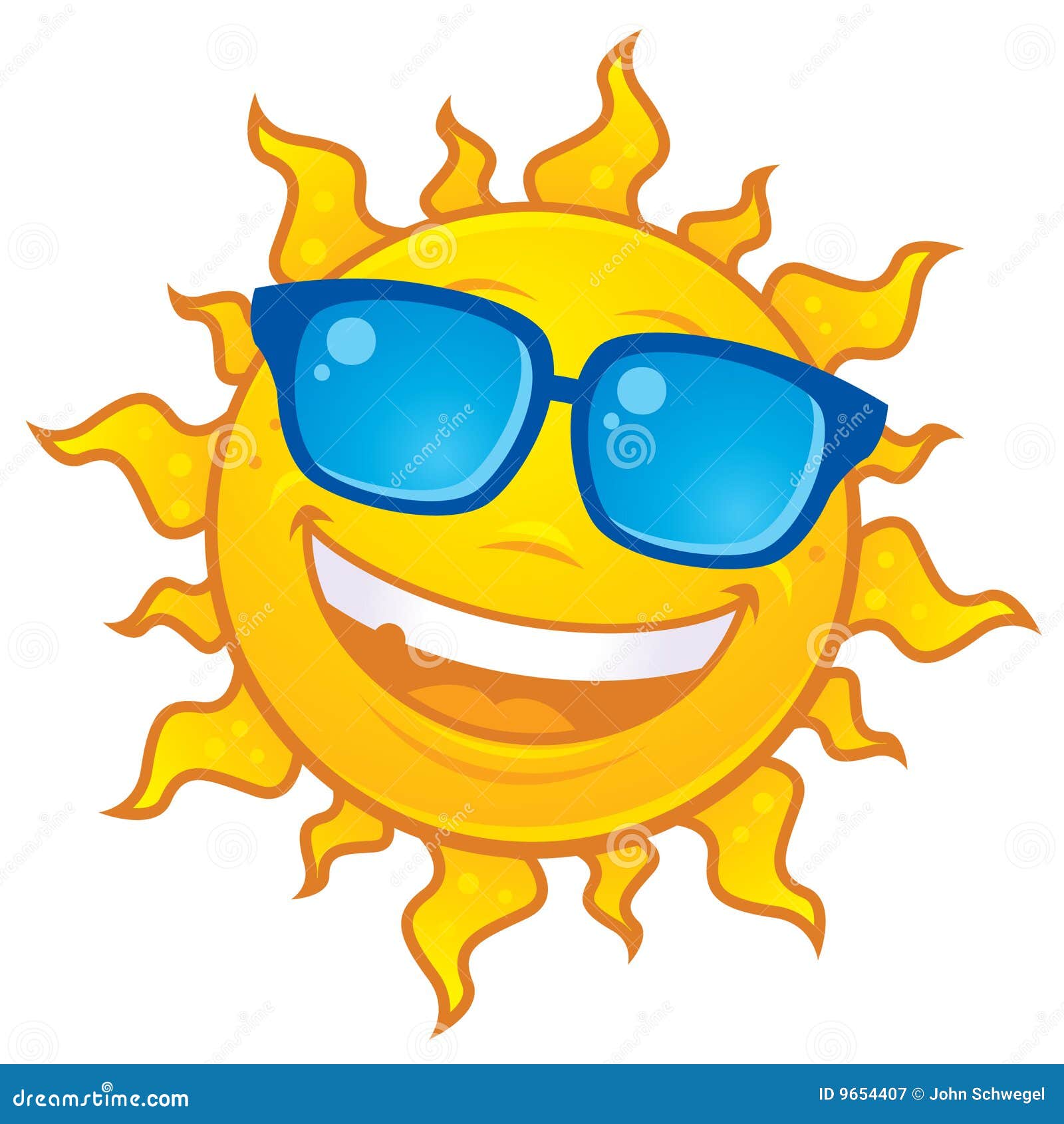 Sun Wearing Sunglasses stock vector. Illustration of blazing - 9654407