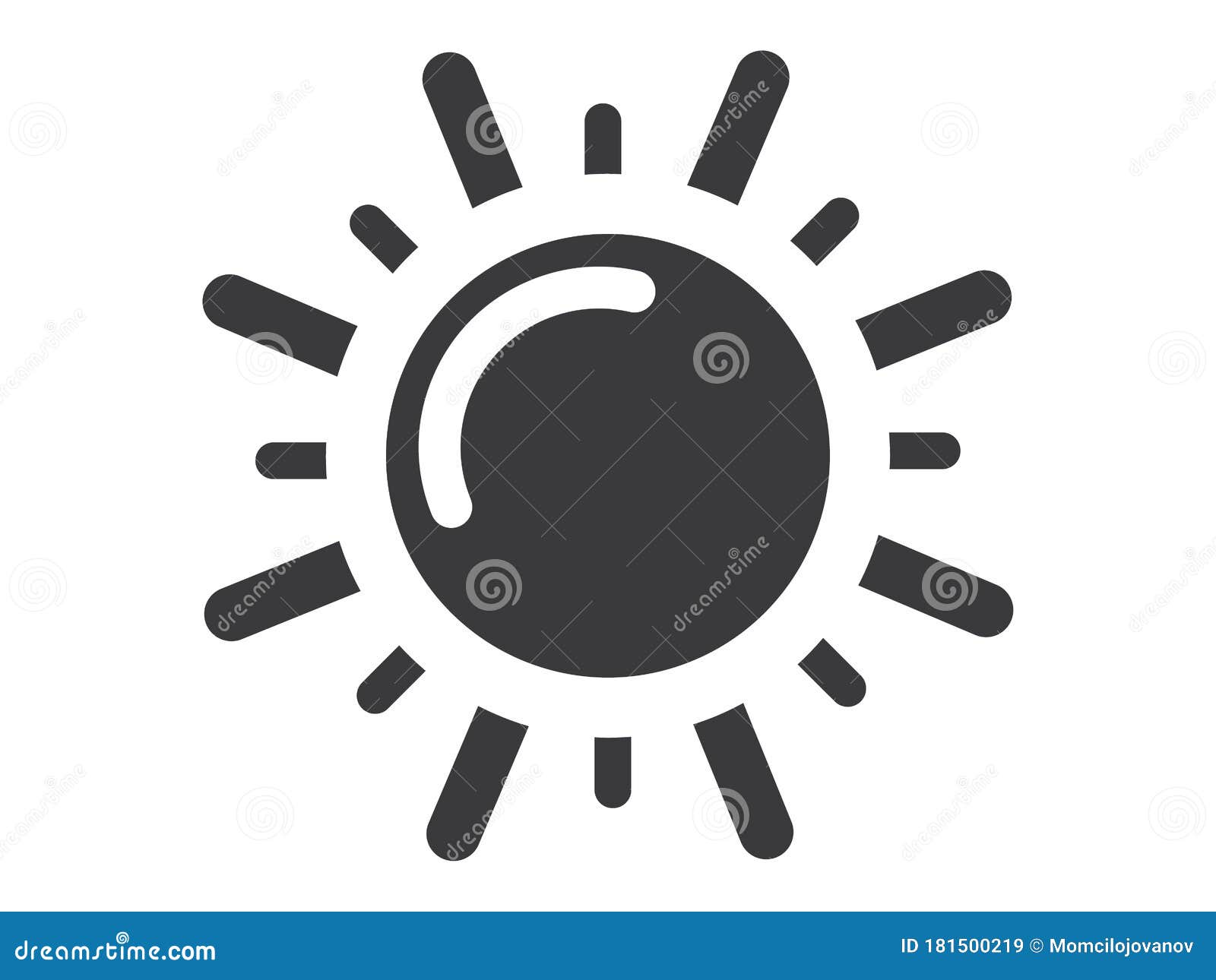 Sun Weather Icon stock vector. Illustration of detailed - 181500219