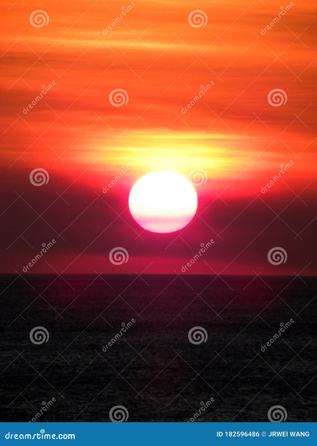 Fireball sun sunset stock photo. Image of sunset, fireball - 182596486