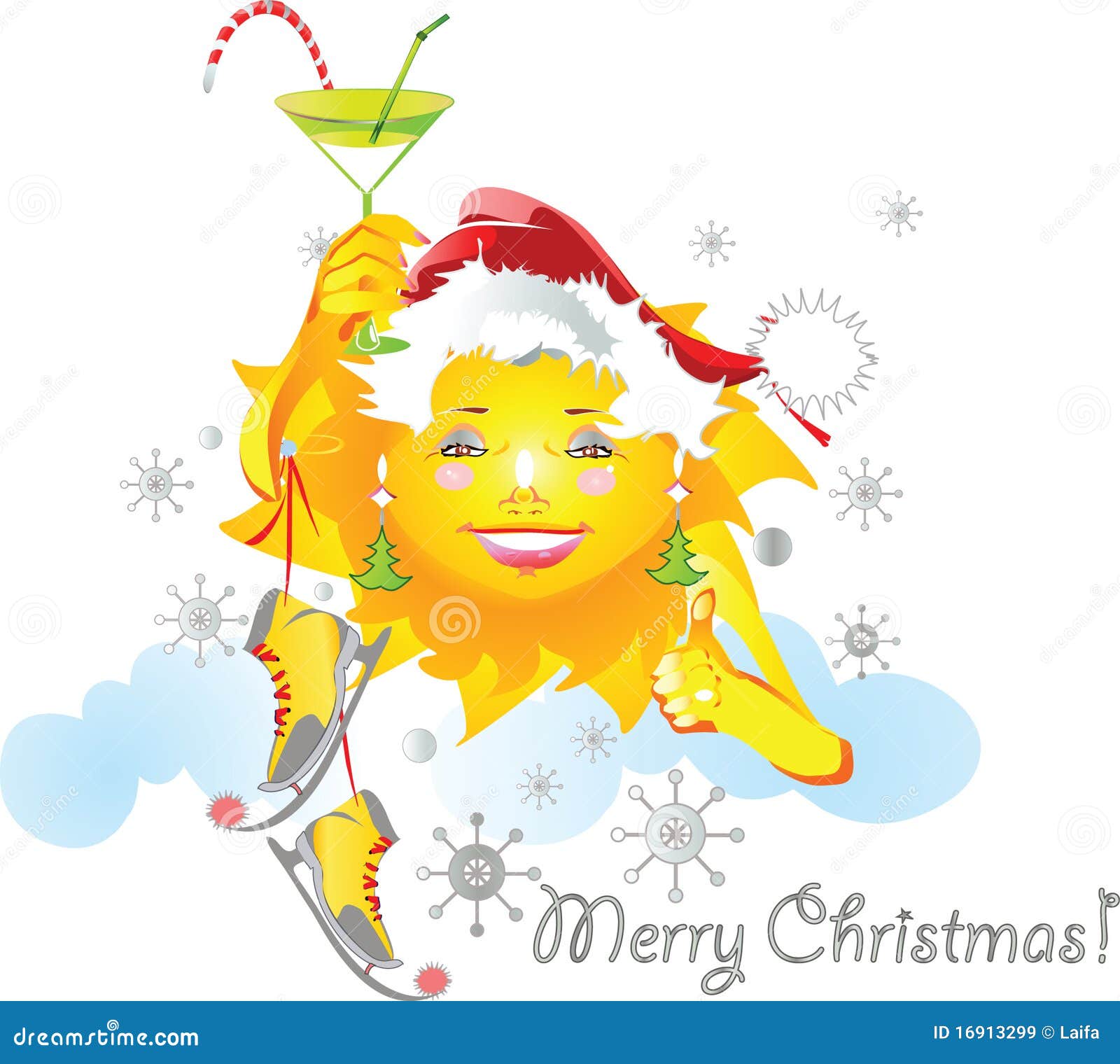Sun in winter stock vector. Illustration of drawing, decorative - 16913299