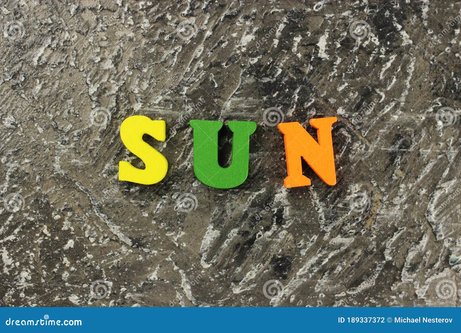 Sun Word Made of Bright Colored Letters Stock Photo - Image of bright ...