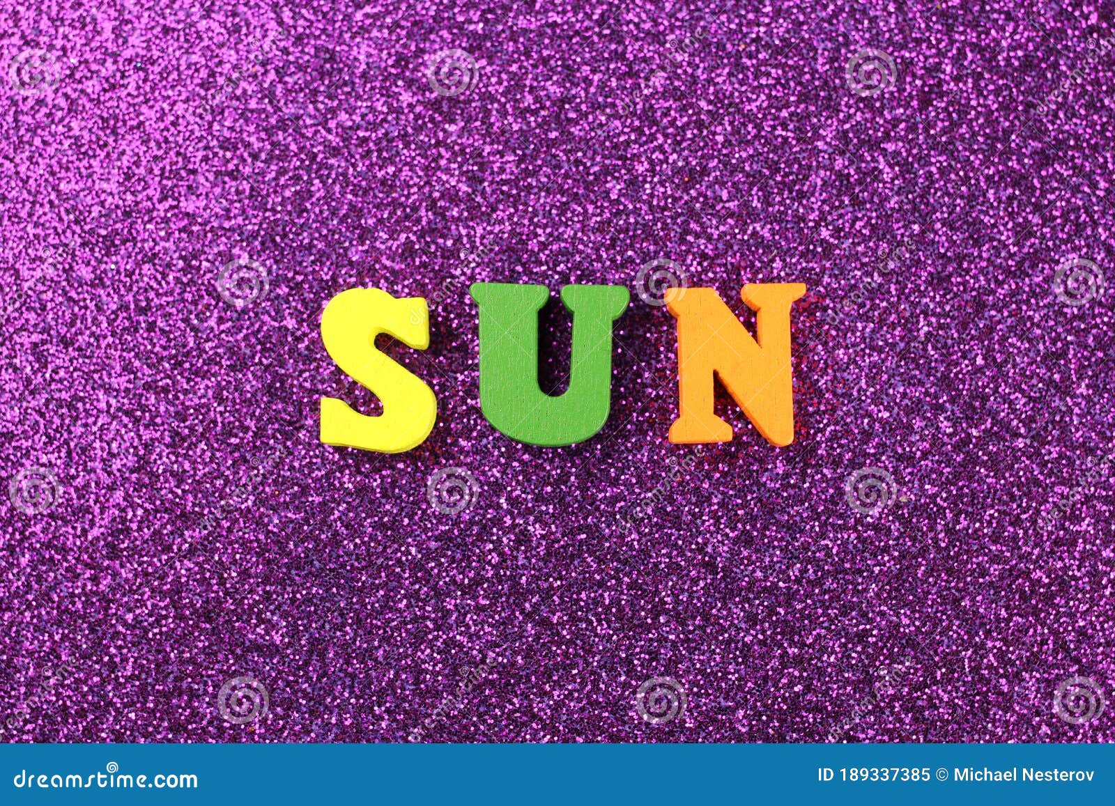 Sun Word Made of Bright Colored Letters Stock Image - Image of symbol ...