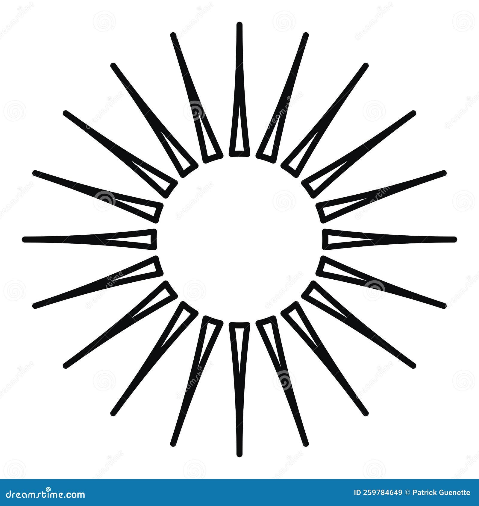 Sun Wuth Long Sun Rays, Icon Stock Vector - Illustration of icon ...