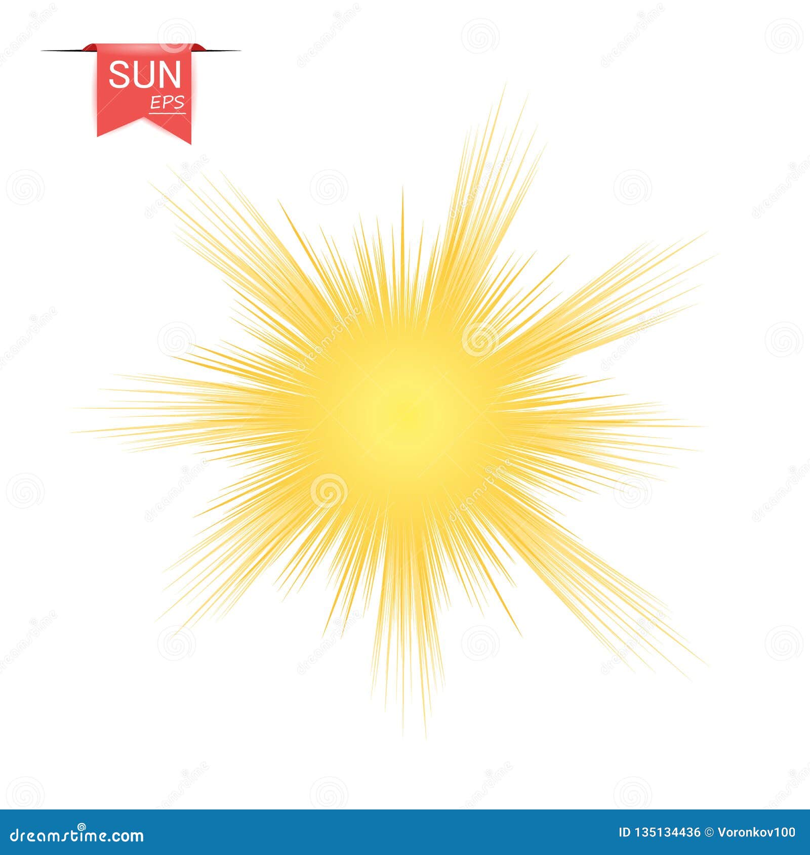 The Sun Yellow Abstract With Sunburst Effect Flash Explosion Vector