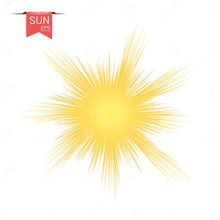 The Sun Yellow Abstract. with Sunburst Effect, Flash, Explosion. Vector ...