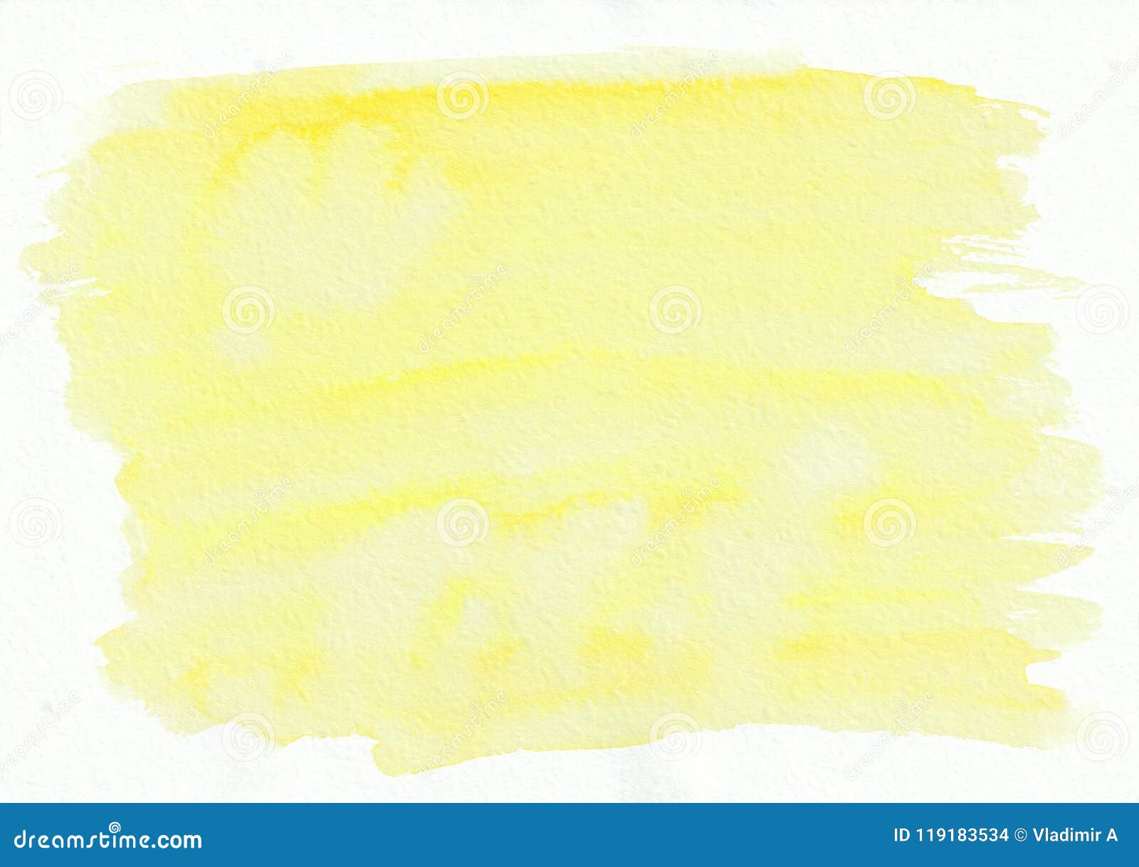 Sun Yellow Horizontal Watercolor Gradient Hand Drawn Background Stock ...