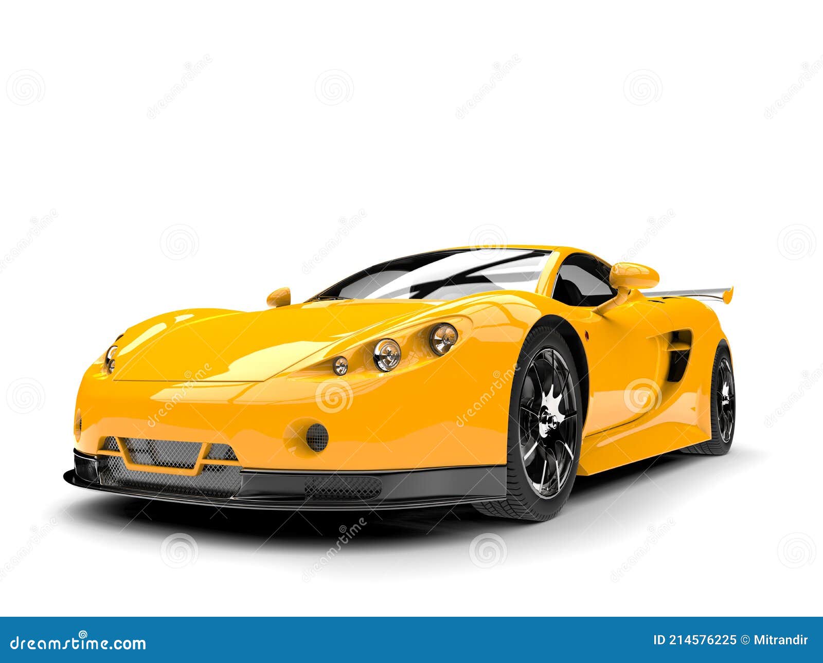 Sun Yellow Modern Fast Supercar Stock Image - Image of modern, design ...