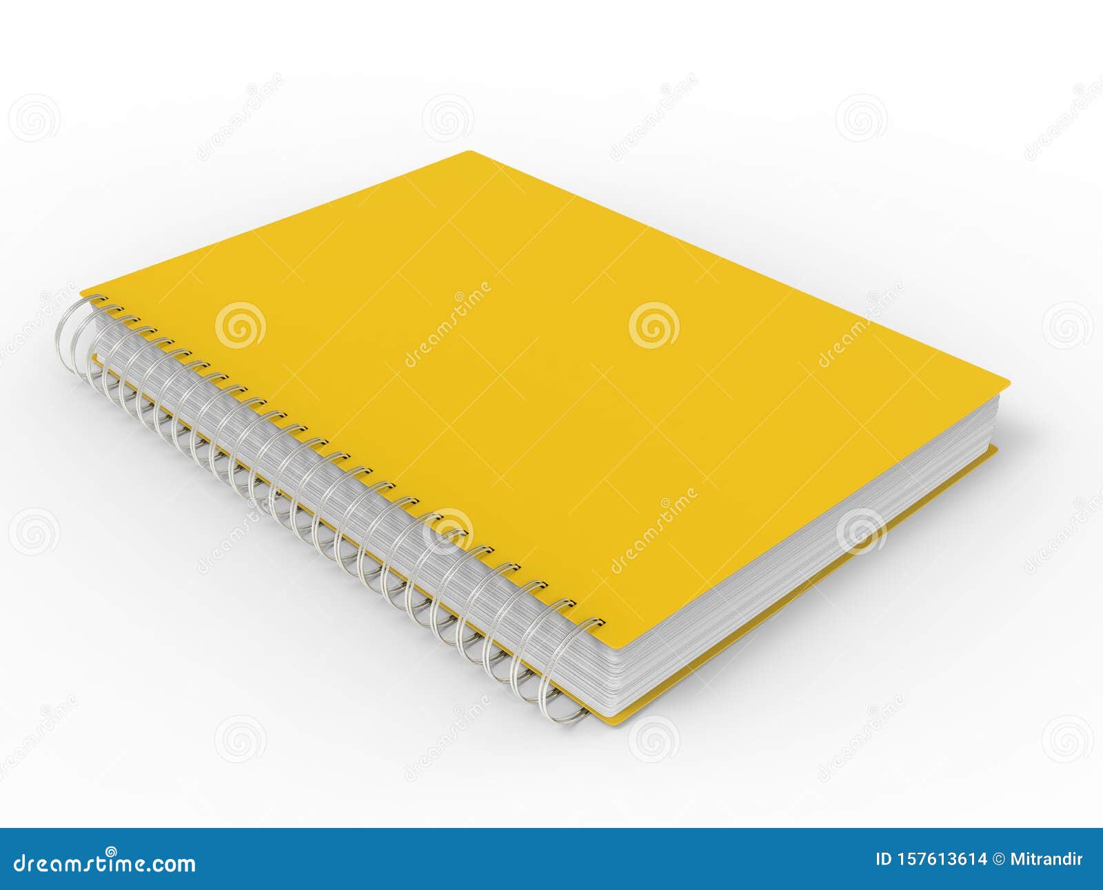 Sun Yellow Spiral Binding Notebook Stock Illustration - Illustration of ...