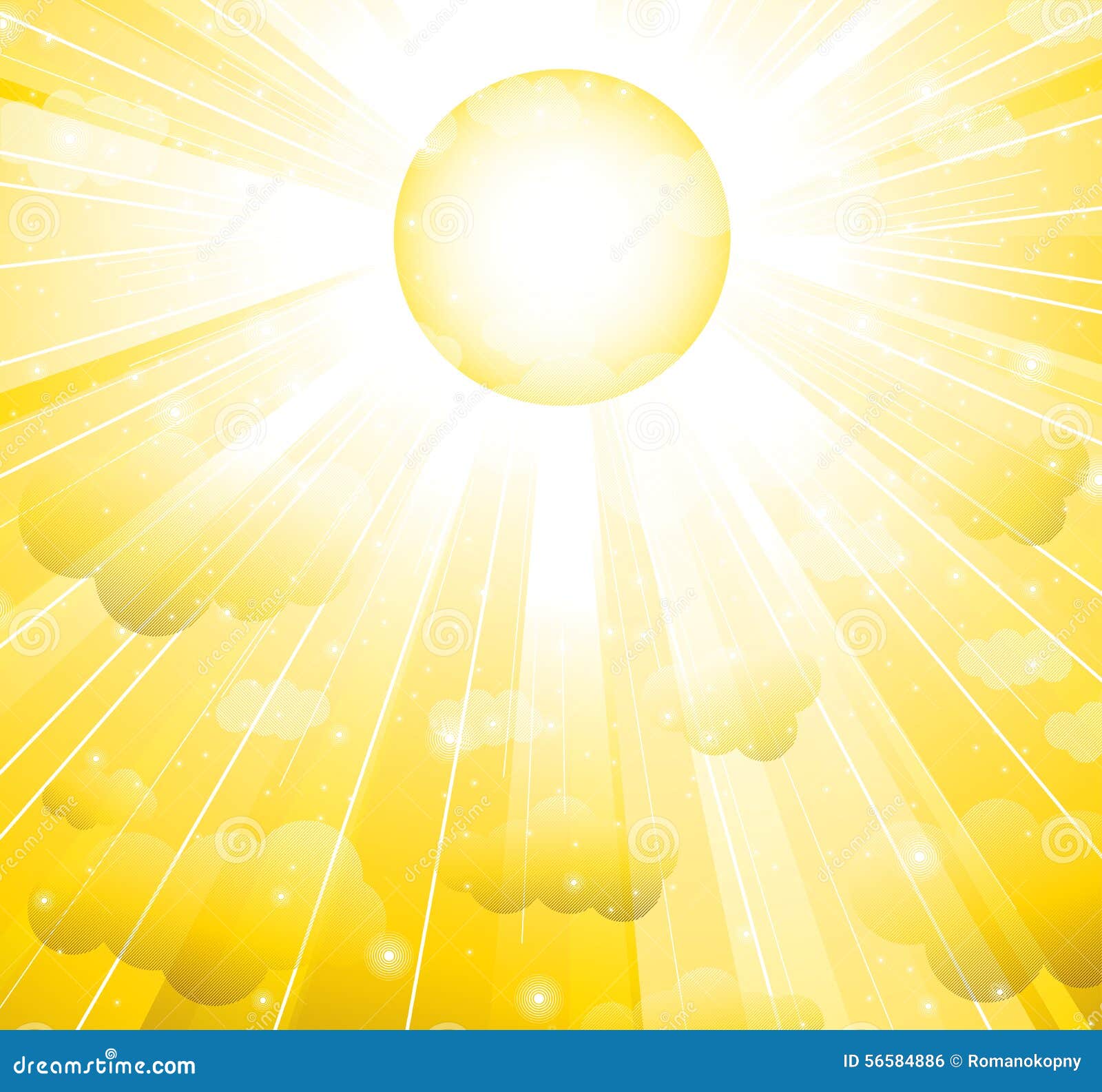 The sun stock vector. Illustration of radiance, light - 56584886