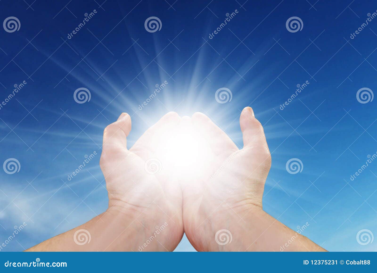 Sun in your hands stock image. Image of rays, catch, beam - 12375231