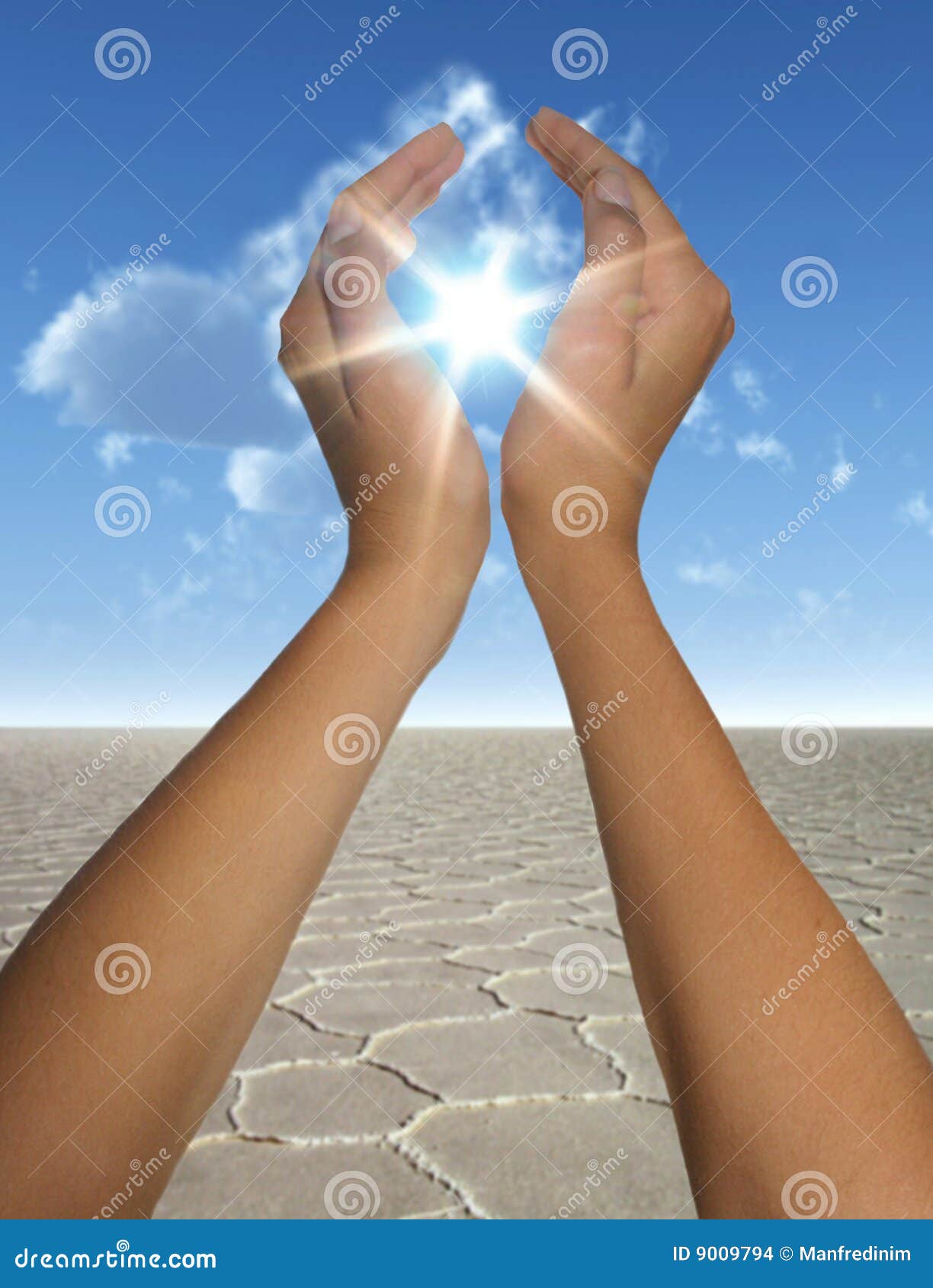 Sun into your hands stock photo. Image of desert, alternative - 9009794