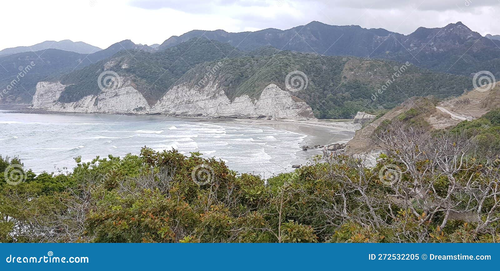Sunba cliff beach stock image. Image of coast, terrain - 272532205