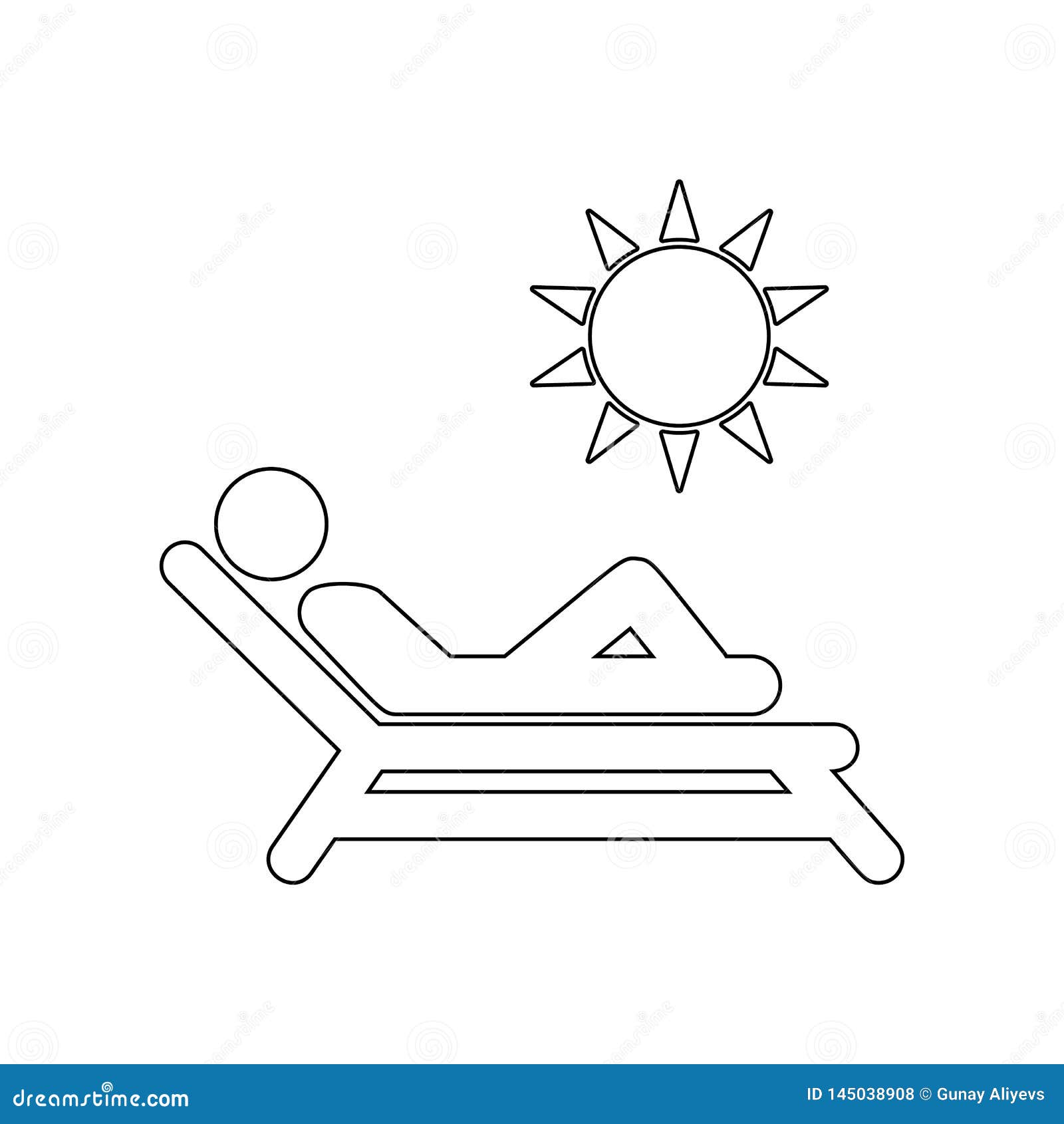 Sunbathe Icon. Element of Beach for Mobile Concept and Web Apps Icon ...