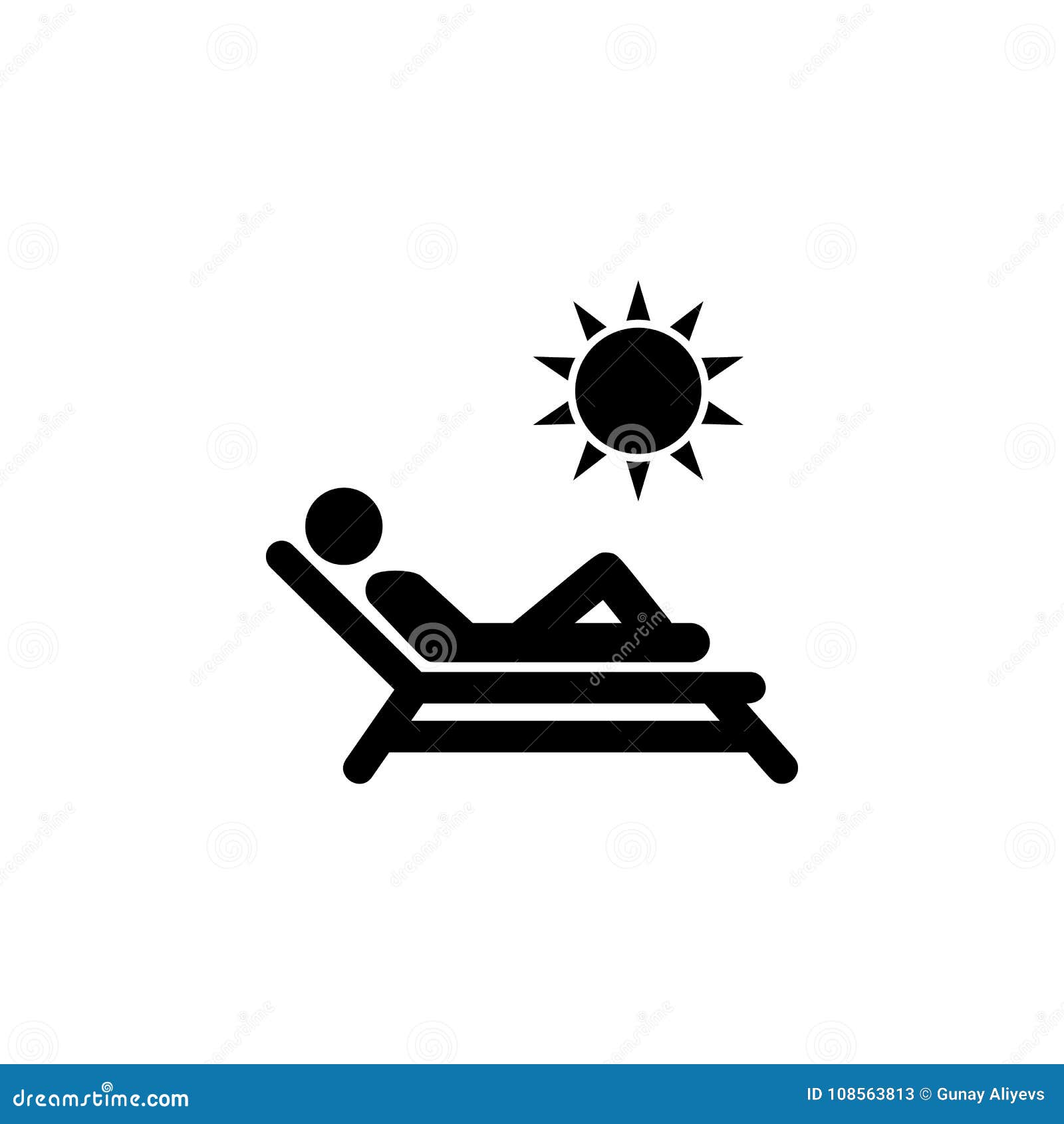Sunbathe icon stock illustration. Illustration of ...
