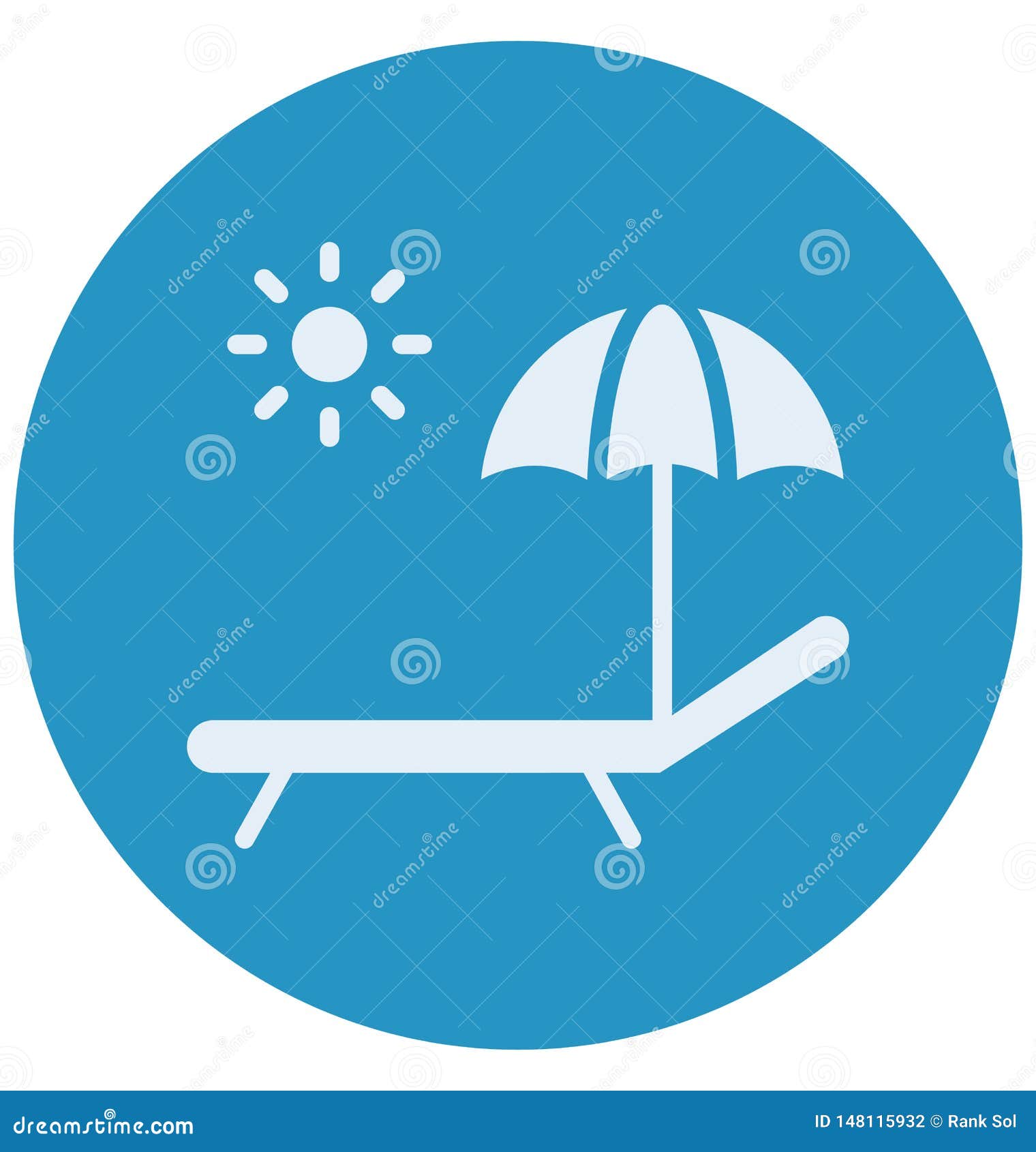Sunbathe Isolated Vector Icon Which Can Easily Modify or Edit Stock ...