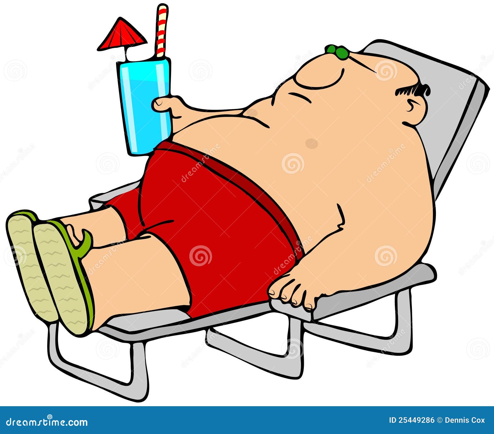 Sunbather stock illustration. Illustration of bald, sunglasses - 25449286