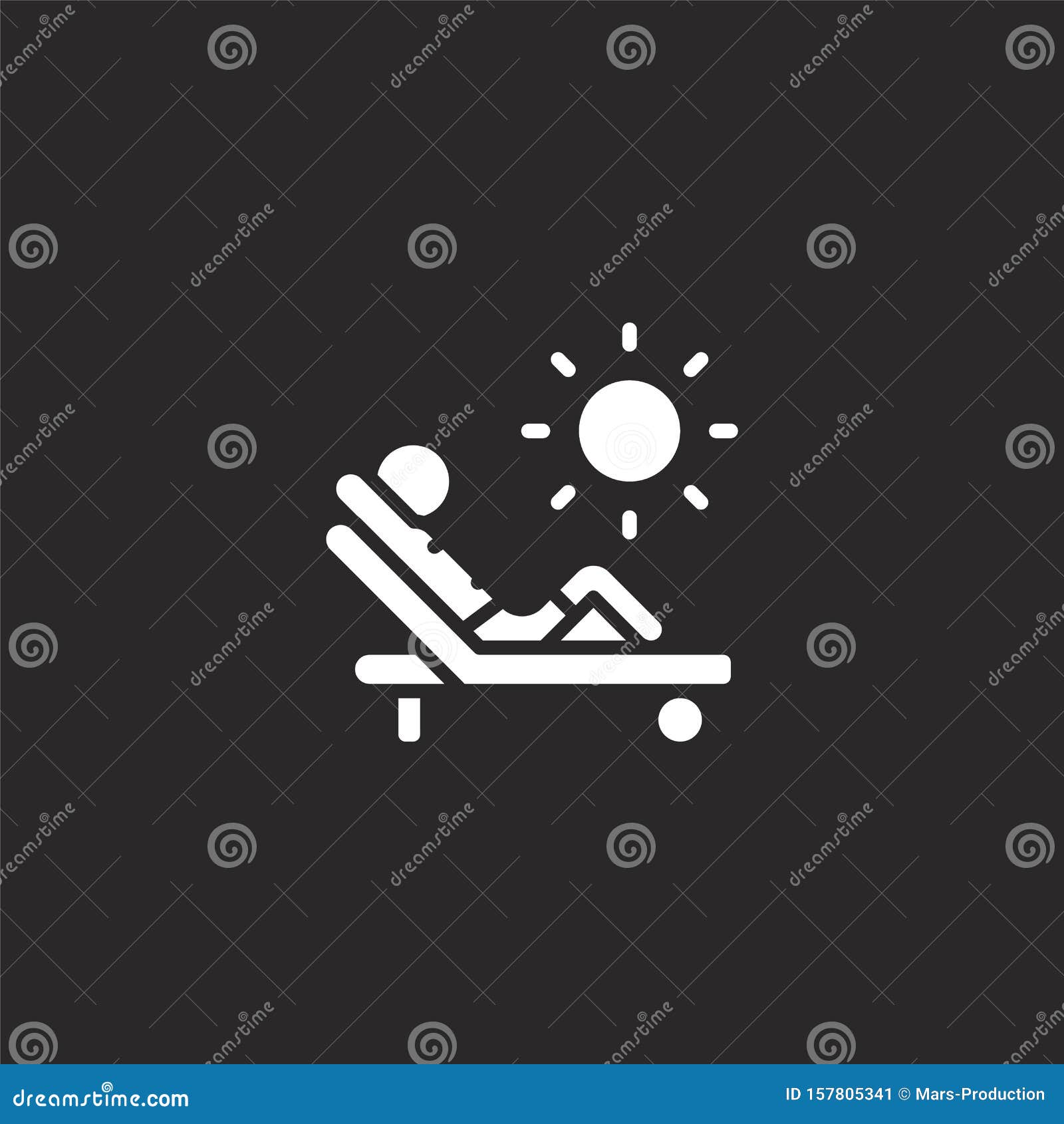 Sunbathing Icon. Filled Sunbathing Icon for Website Design and Mobile ...