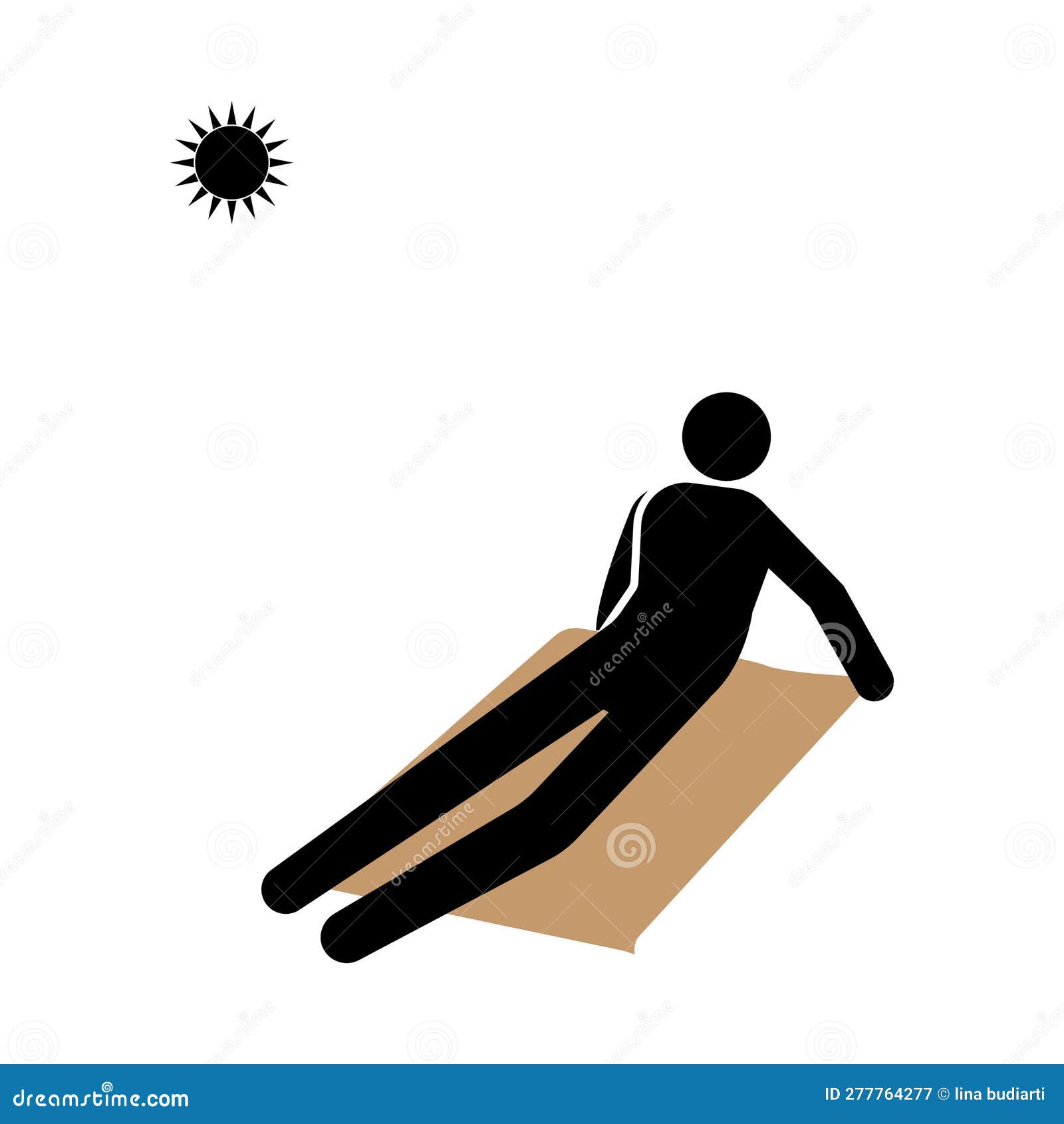 Sunbathing icon stock vector. Illustration of umbrella - 277764277