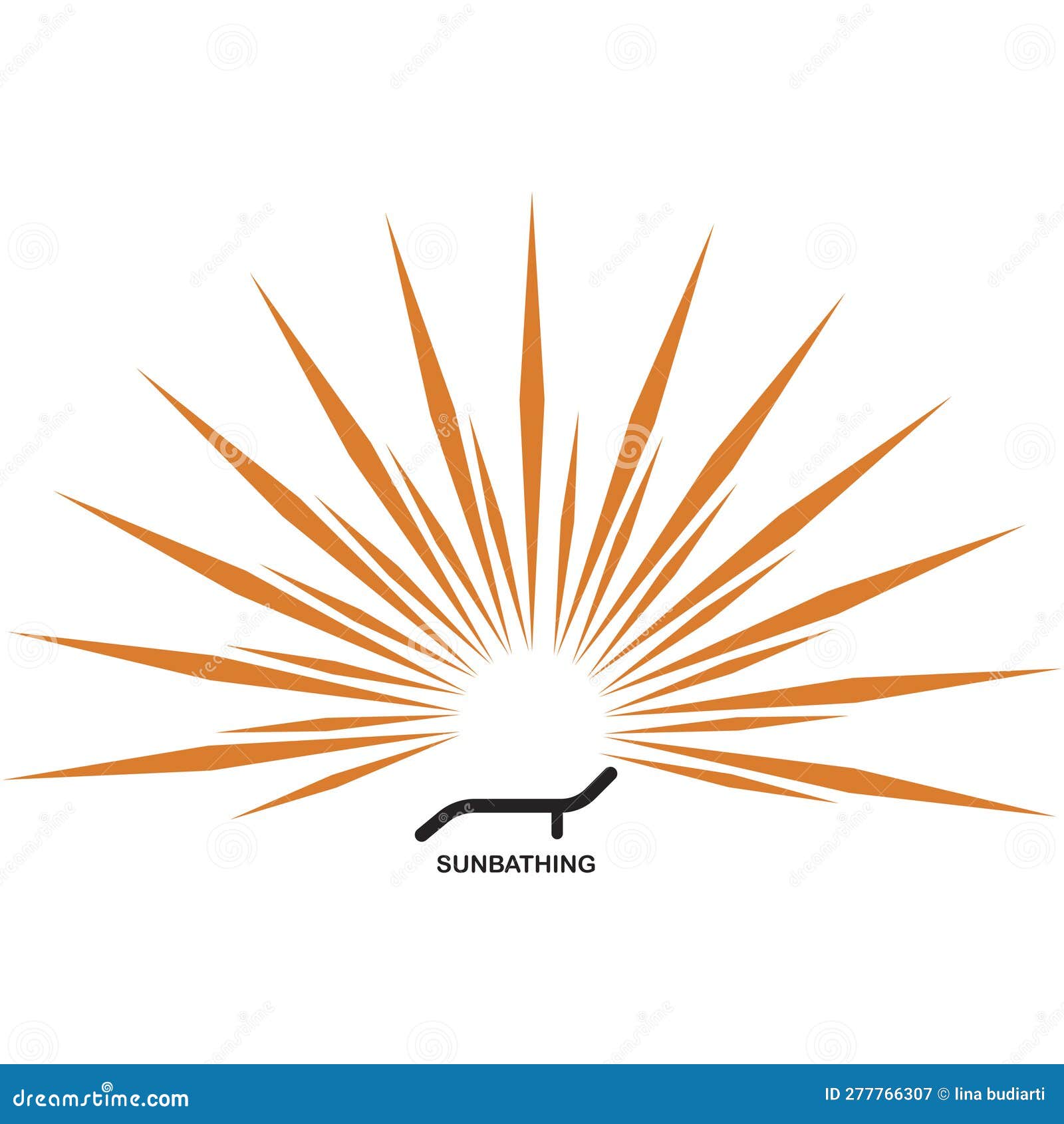 Sunbathing icon stock vector. Illustration of icon, concept - 277766307