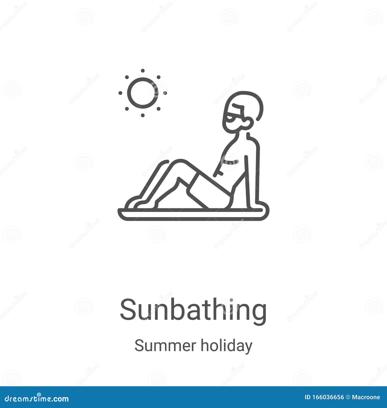Sunbathing Icon Vector from Summer Holiday Collection. Thin Line ...
