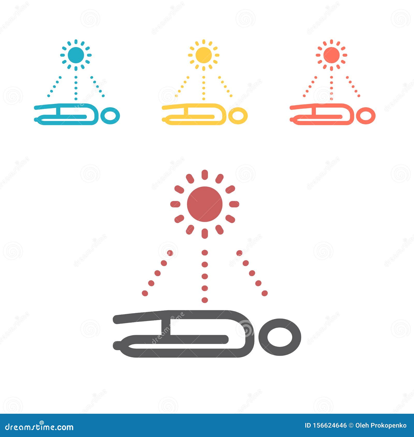 Sunbathing Line Icon. Vector Sign for Web Graphics Stock Vector ...