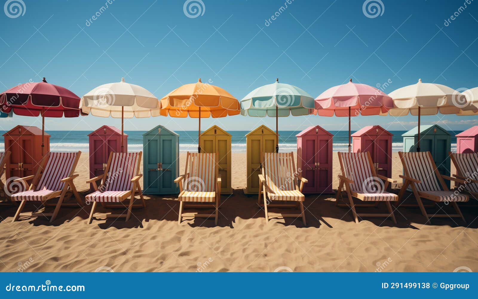 Sunbathing on a Tropical Beach, Surrounded by Vibrant Colors and ...