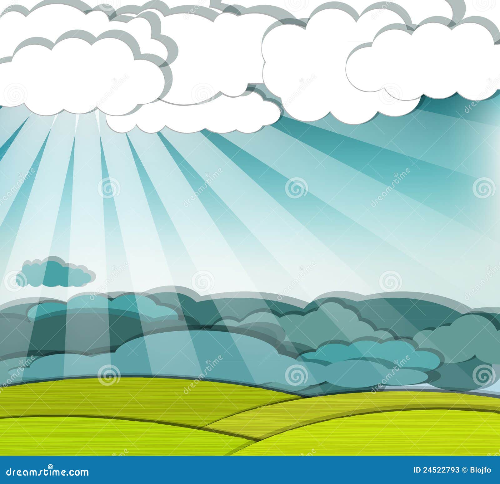 Sunbeam stock vector. Illustration of color, background - 24522793