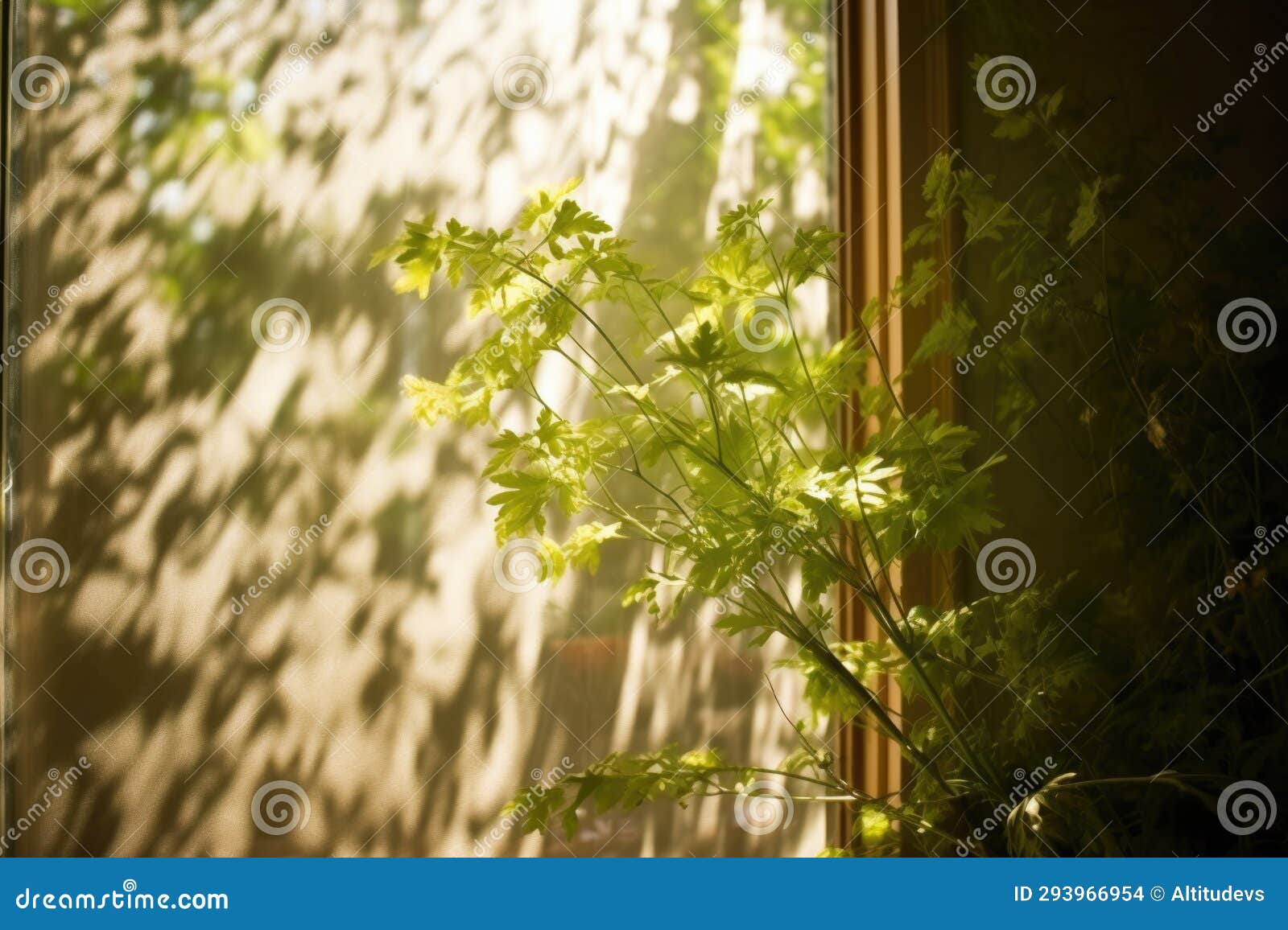 Sunbeam through a Clear Glass Window Stock Illustration - Illustration ...