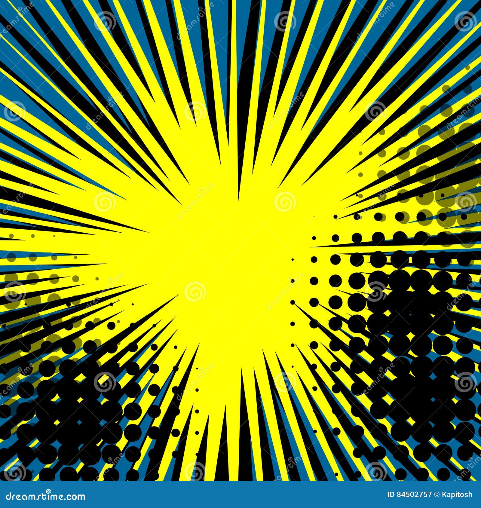 Sunbeam Comic Dot Speech Bubble Stock Vector - Illustration of beam ...