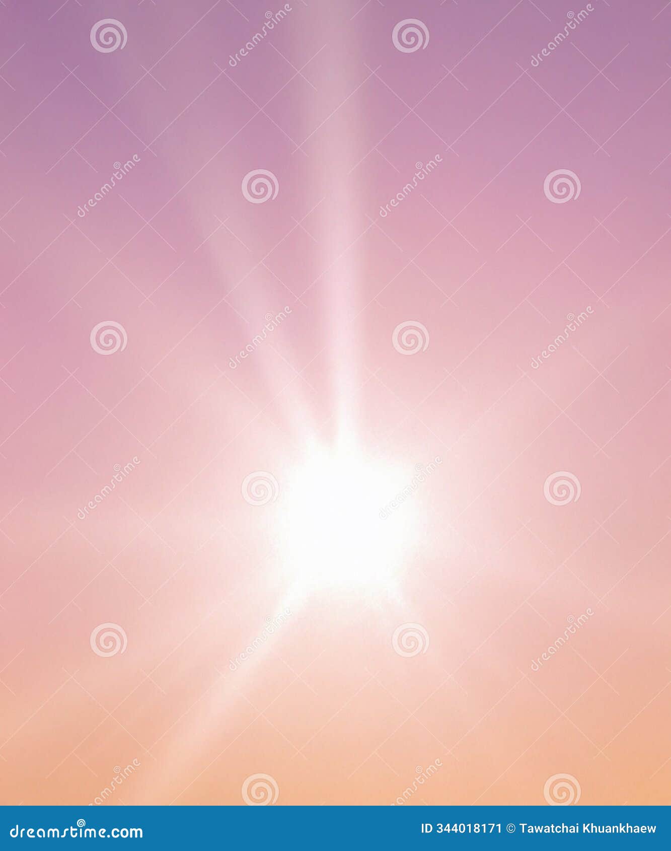 Sunbeam Through The Haze On Pink Sky, Vertical Stock Photography ...