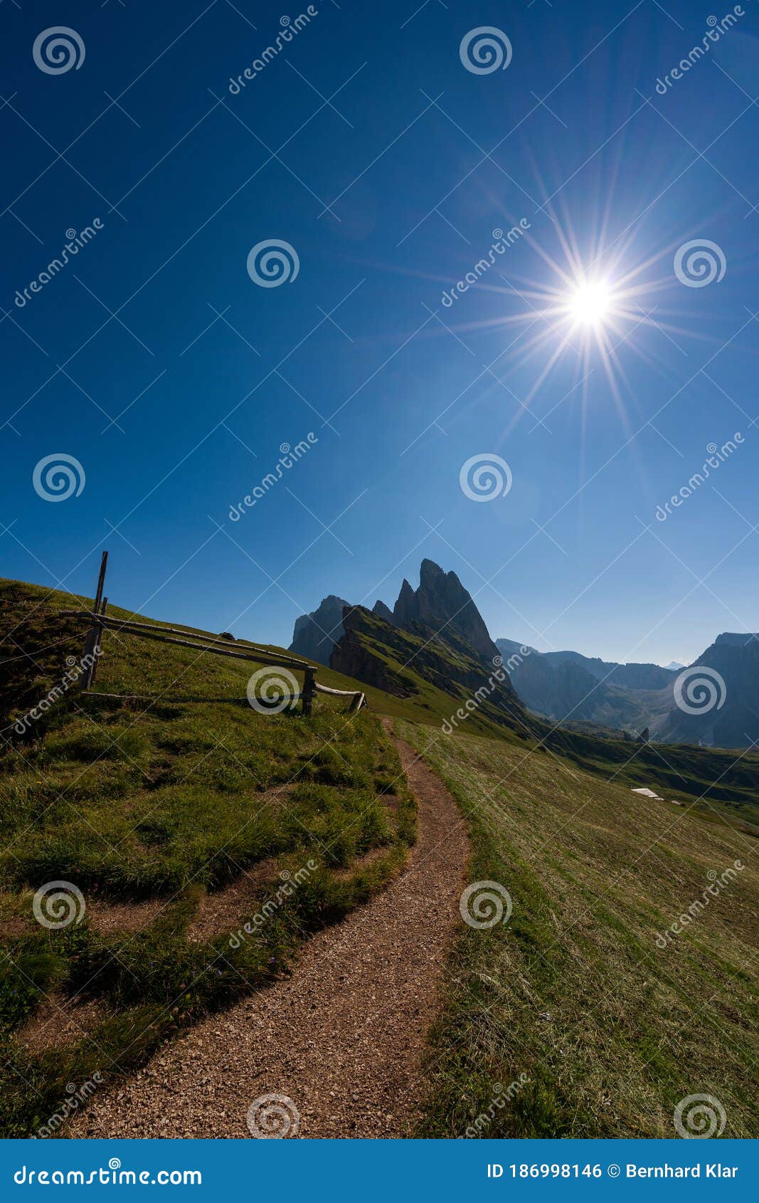 Sunbeam Over Seceda, South Tyrol. Stock Photo - Image of italy, hiking ...
