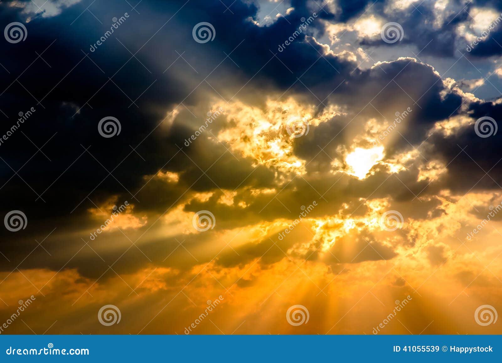 Sunbeam Ray Light Cloud Sky Twilight Color Stock Image - Image of ...