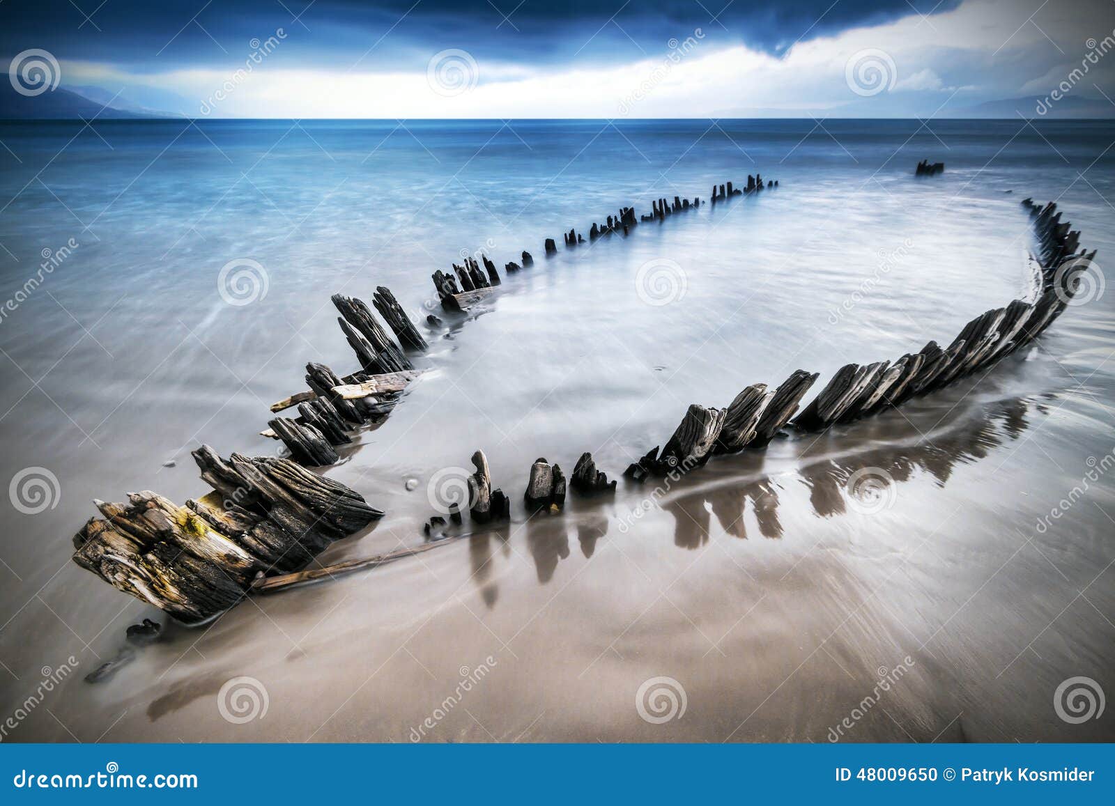 Sunbeam Ship Wreck On Irish Beach Stock Photography | CartoonDealer.com ...